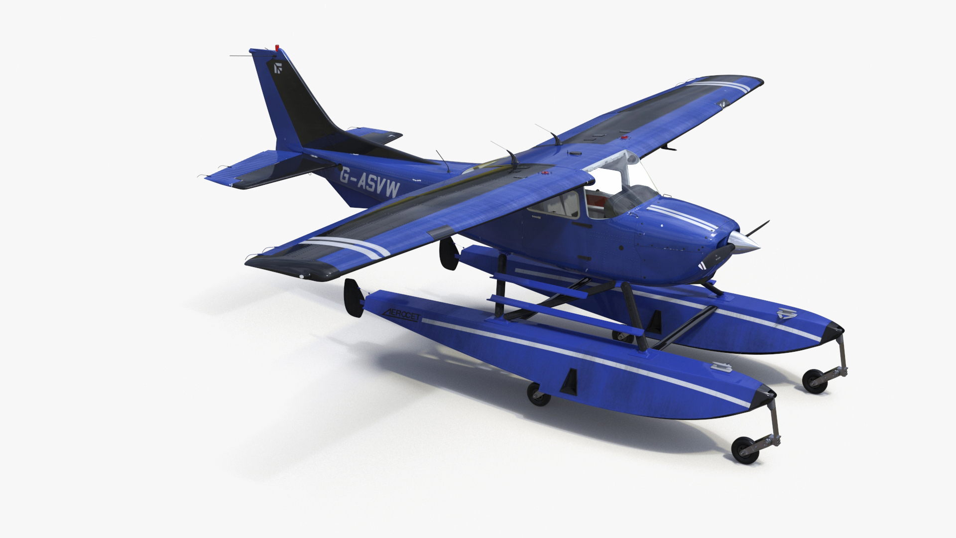 3D Amphibious Aircraft Cessna 172 - TurboSquid 2378810