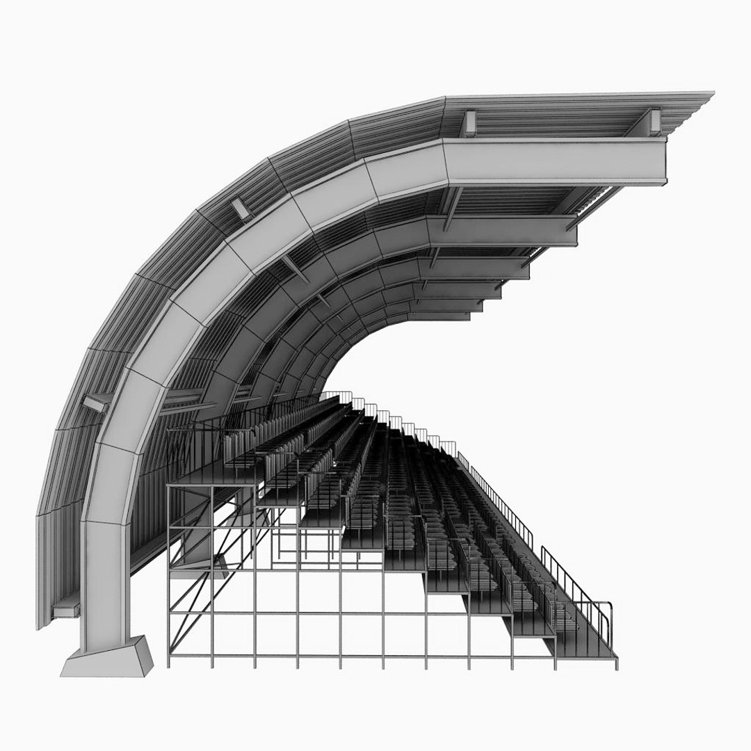 3d Model Of Stadium Seating Tribune 3