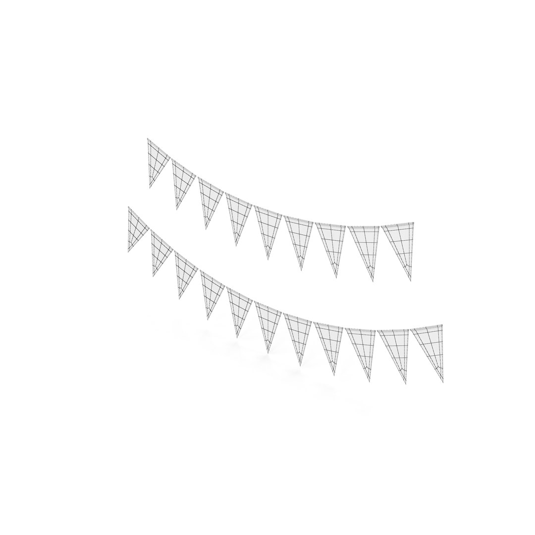 Gold Party Flags 3D - TurboSquid 2034911