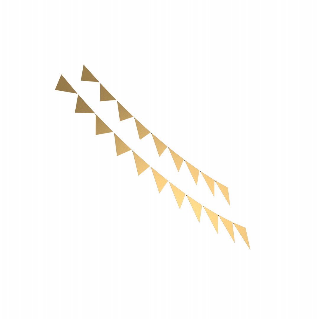 Gold Party Flags 3D - TurboSquid 2034911