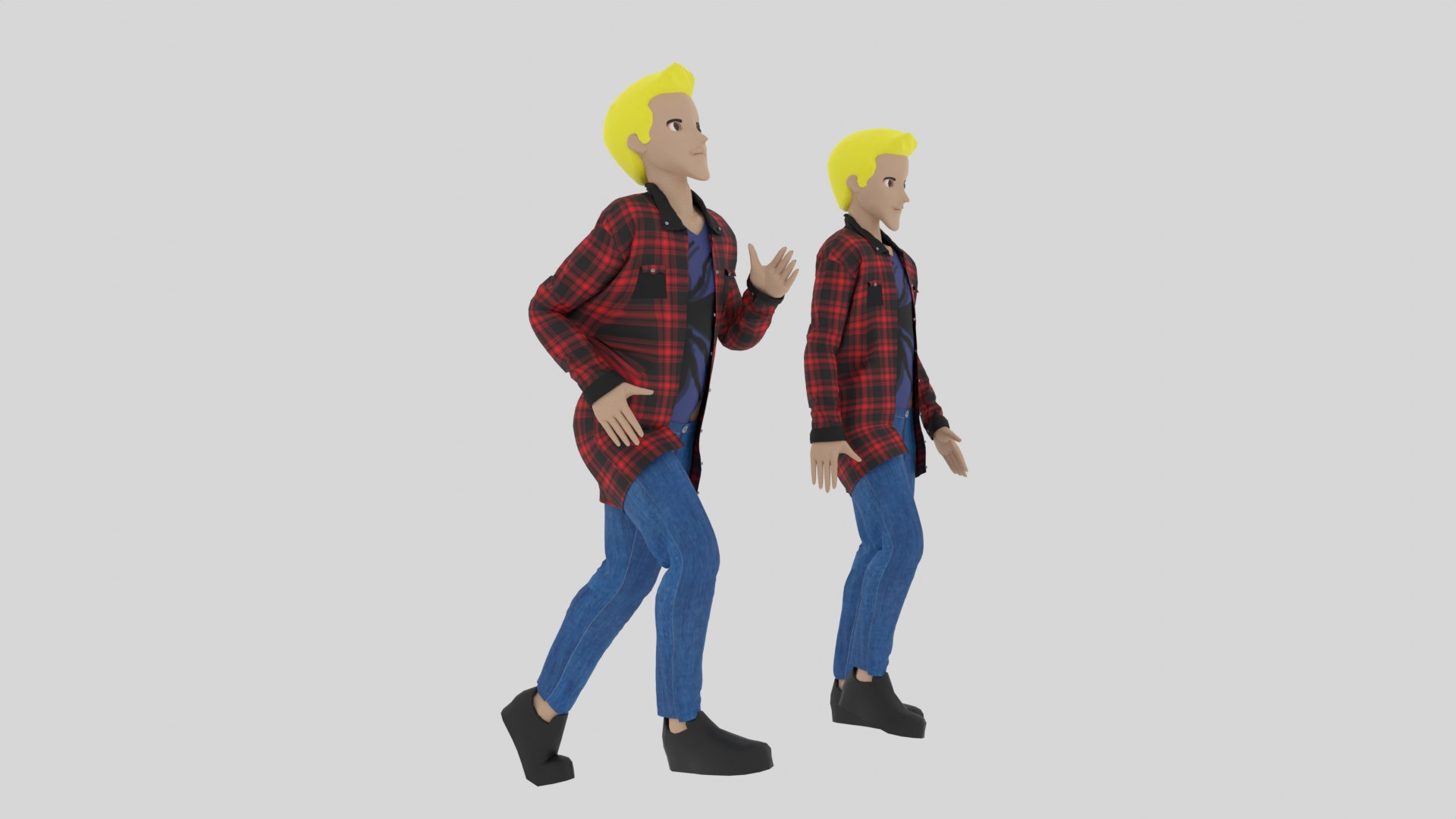 Cartoon Character Walking And Running Animation 3D - TurboSquid 2004002