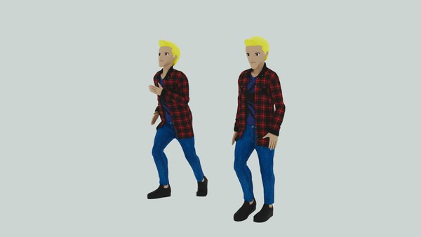 Cartoon Character Walking and Running Animation 3D - TurboSquid 2004002