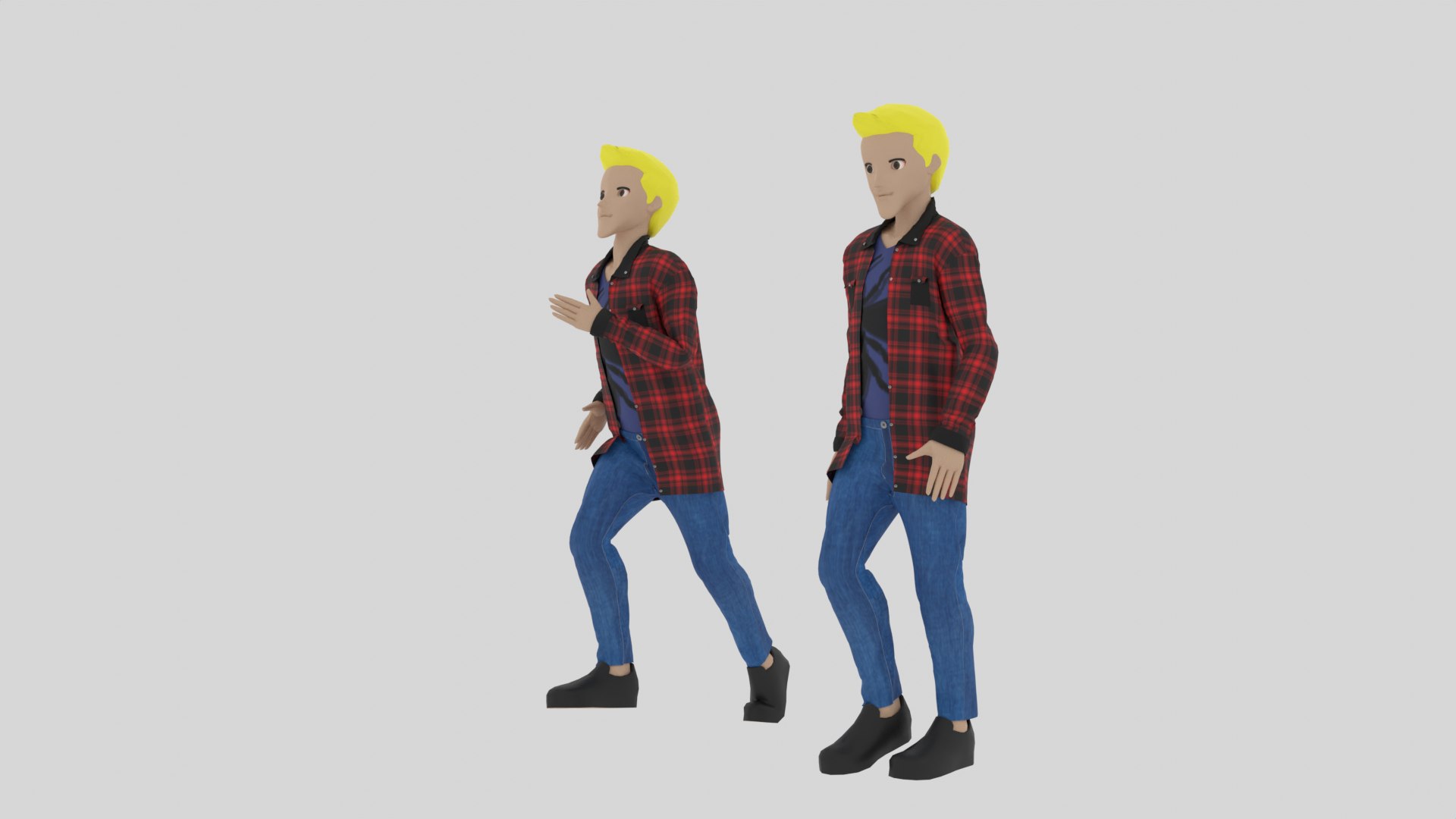 Cartoon Character Walking And Running Animation 3D - TurboSquid 2004002
