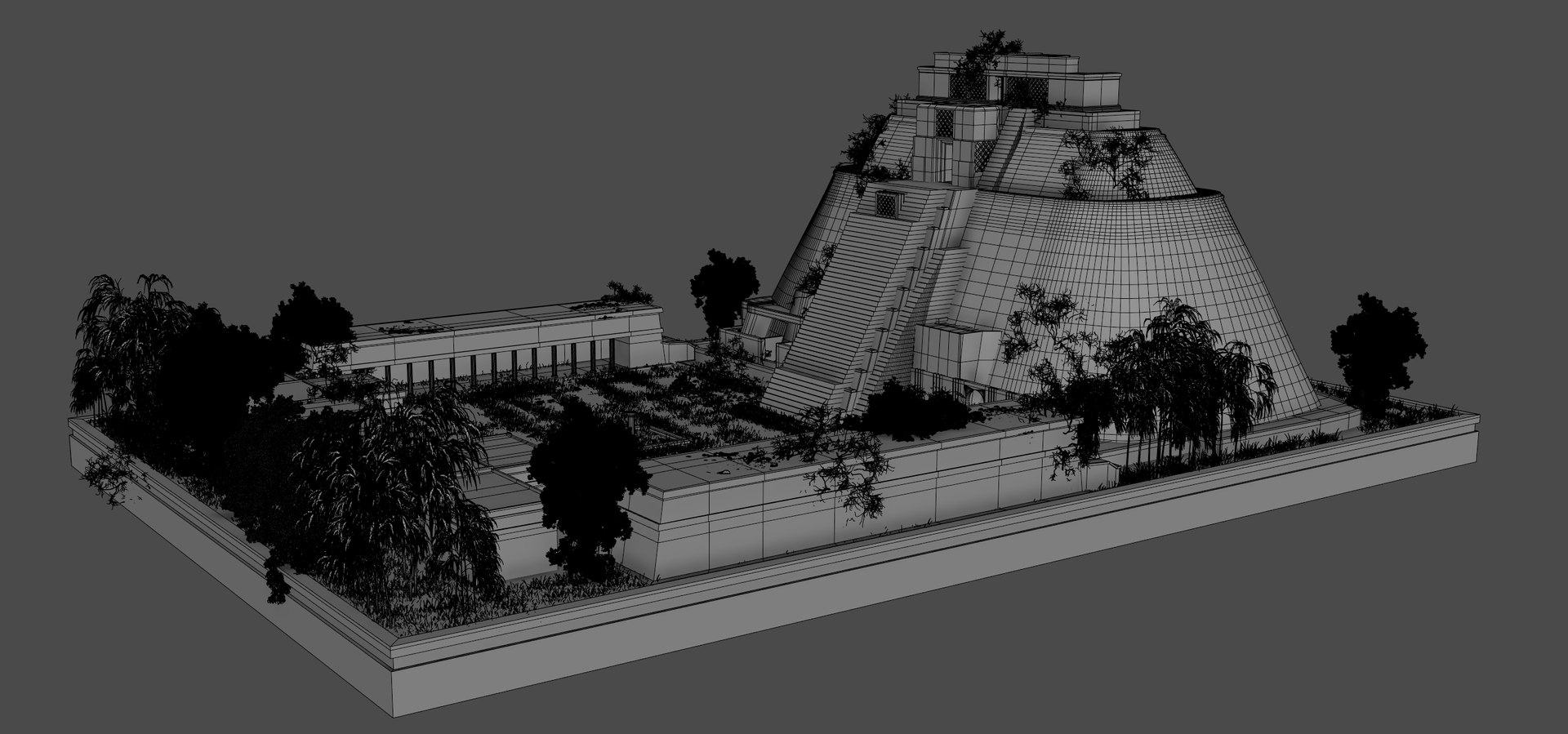 Uxmal Pyramid 3D - TurboSquid 2392944