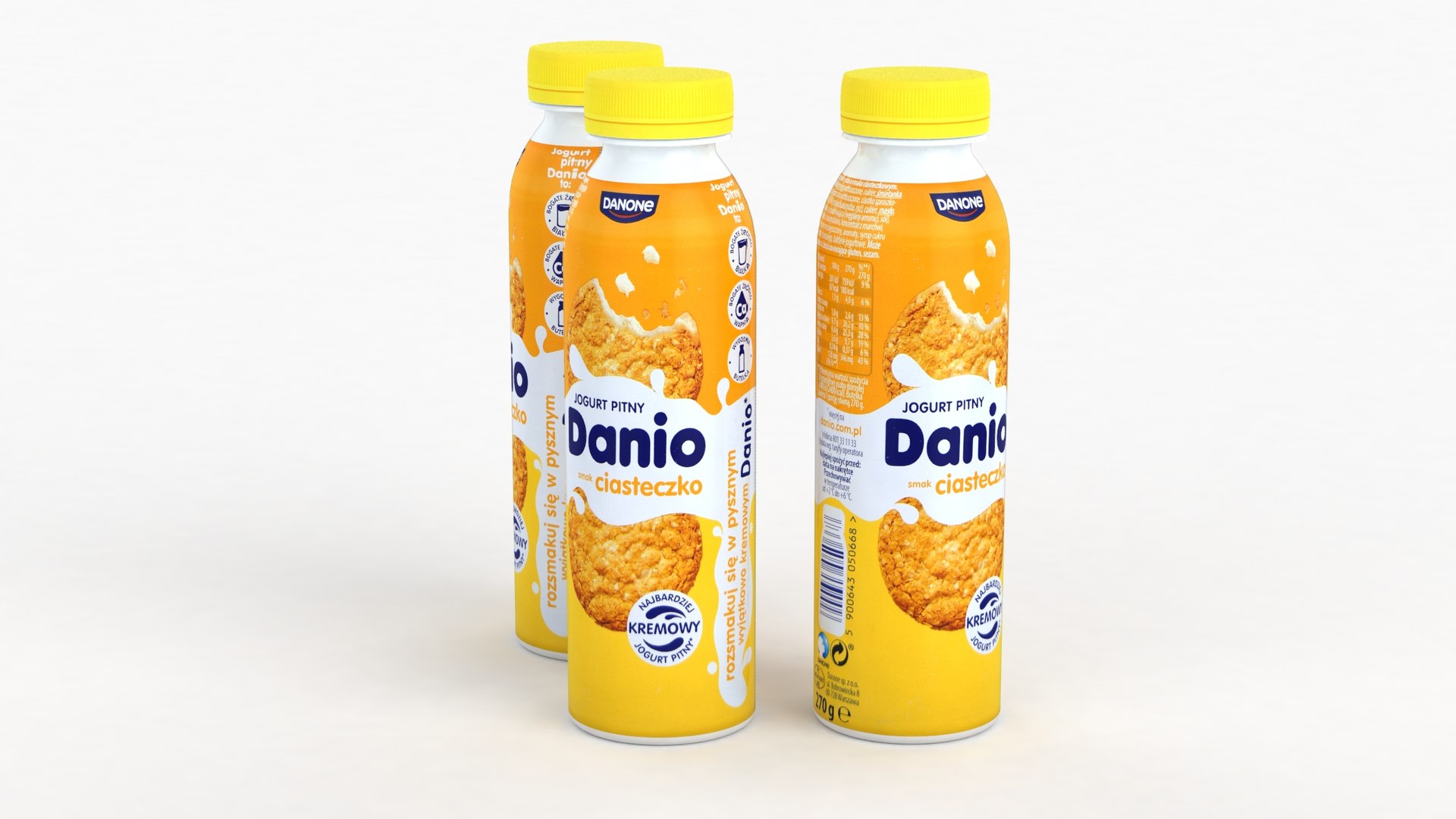 Dairy Bottle Yoghurt Danone Danio Cookie 330ml 2024 Model - TurboSquid ...