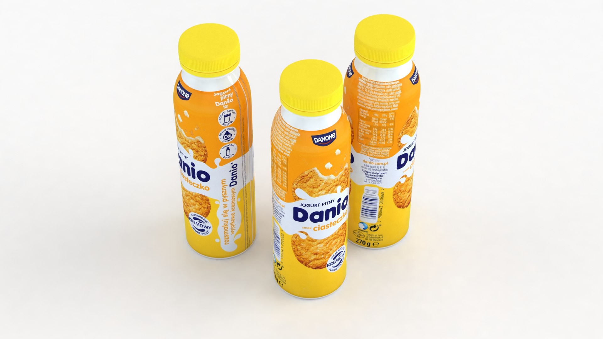 Dairy Bottle Yoghurt Danone Danio Cookie 330ml 2024 Model - TurboSquid ...