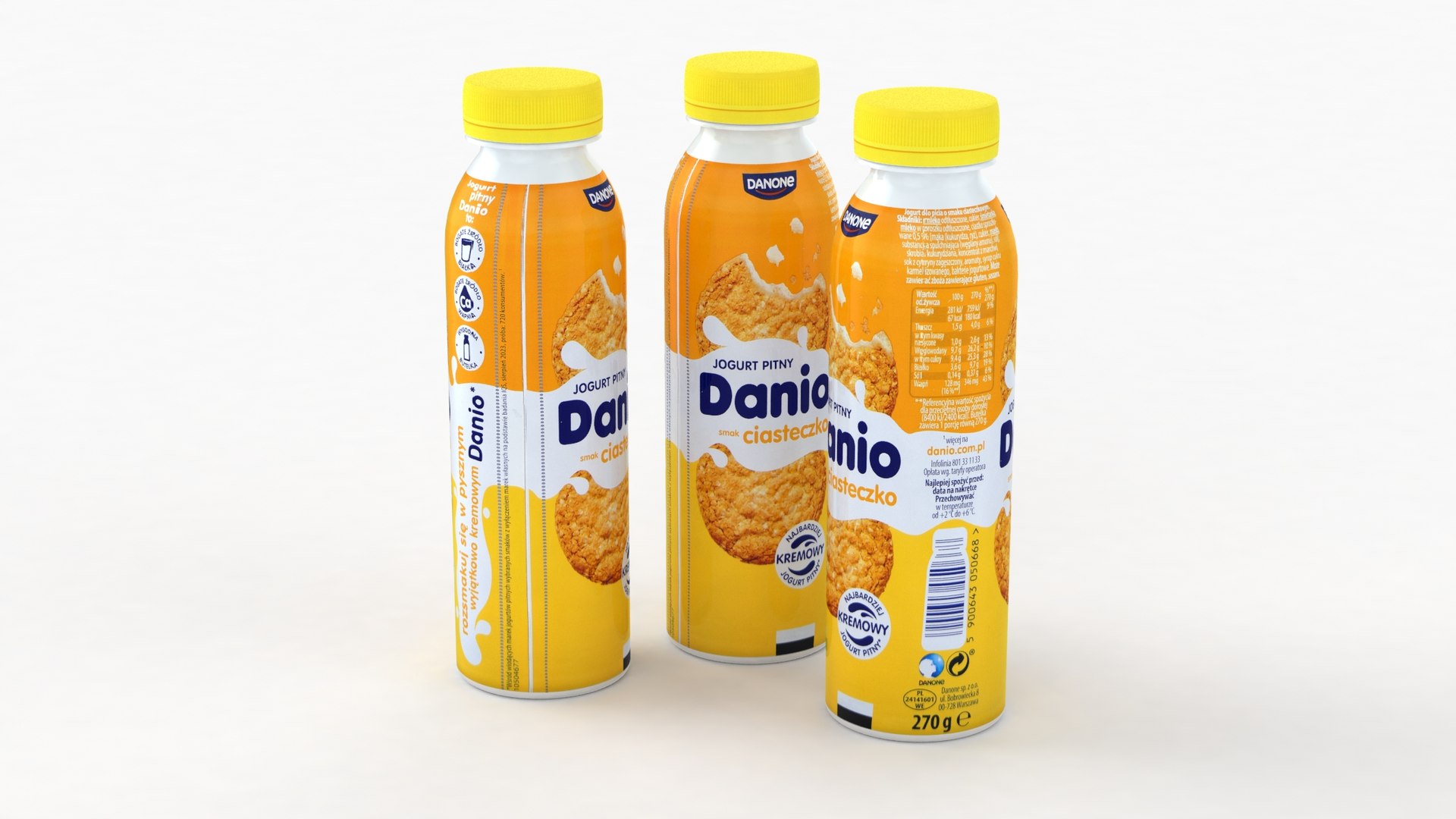 Dairy Bottle Yoghurt Danone Danio Cookie 330ml 2024 Model - TurboSquid ...