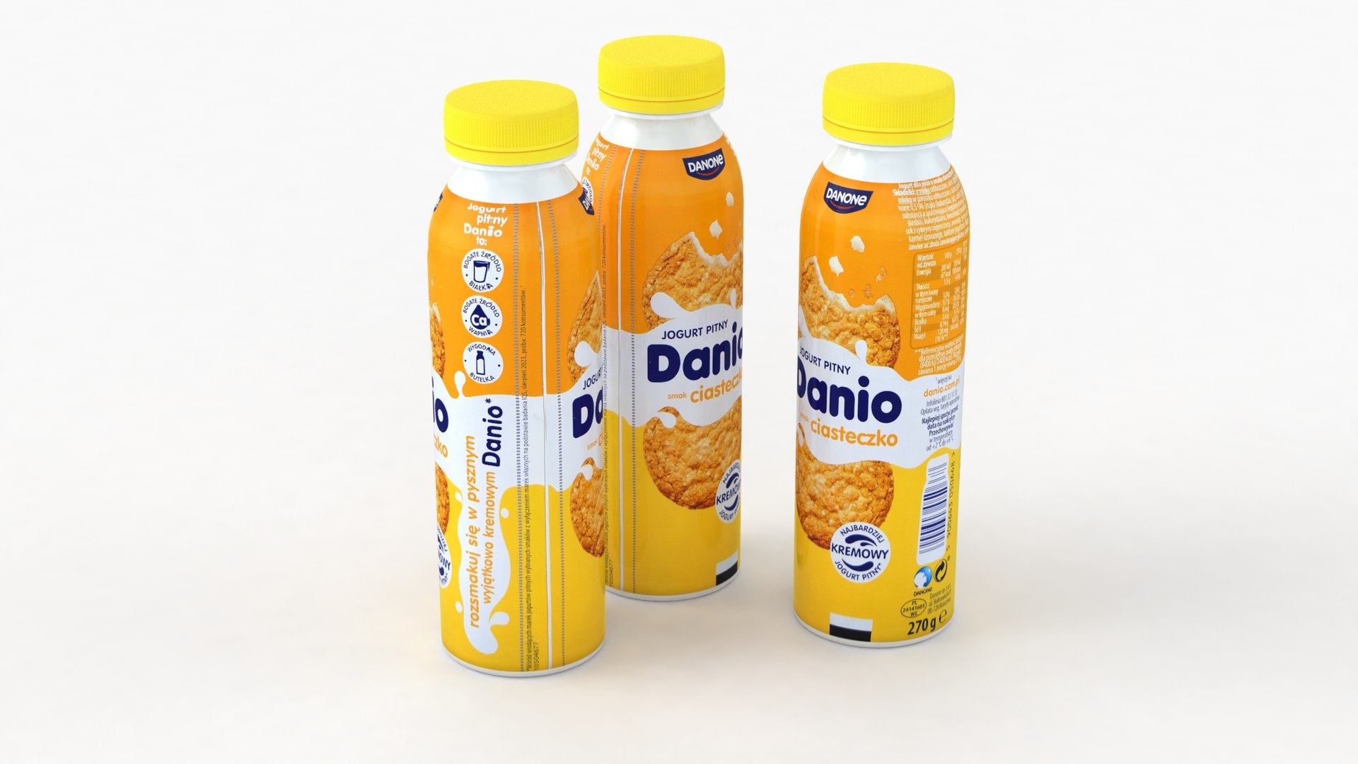 Dairy Bottle Yoghurt Danone Danio Cookie 330ml 2024 Model - TurboSquid ...