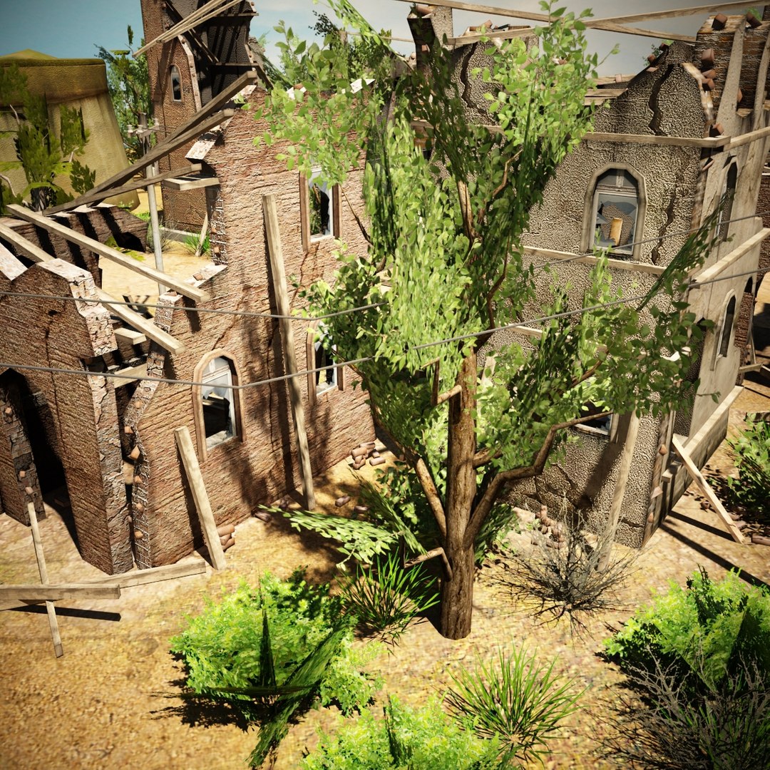 Destroyed Village Environment 2 Max
