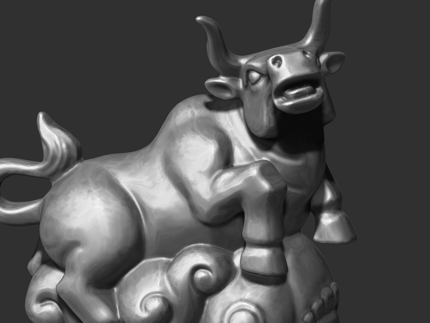3D Bull Statue - TurboSquid 2040166