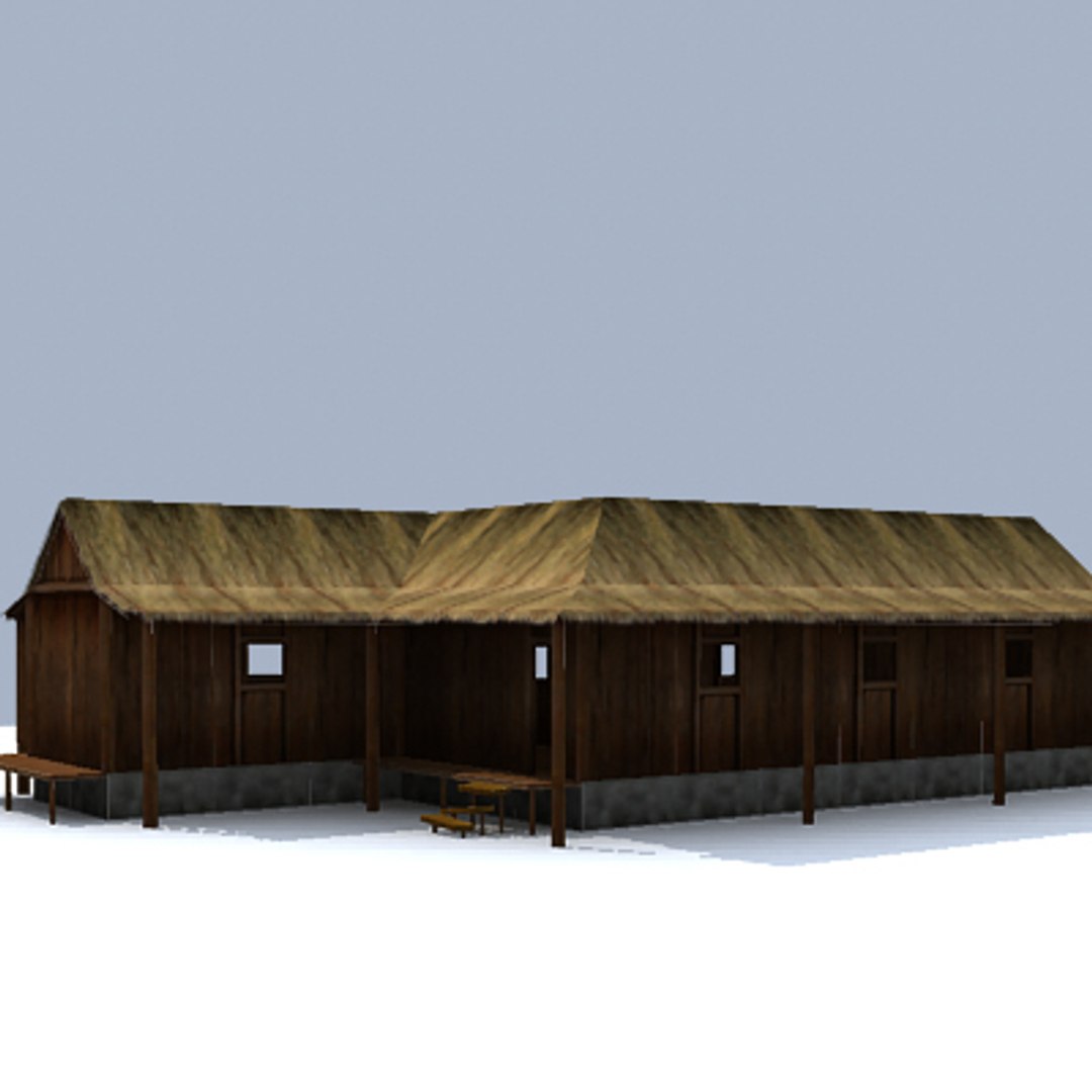 Bamboo Buildings Jungle 3d Ma