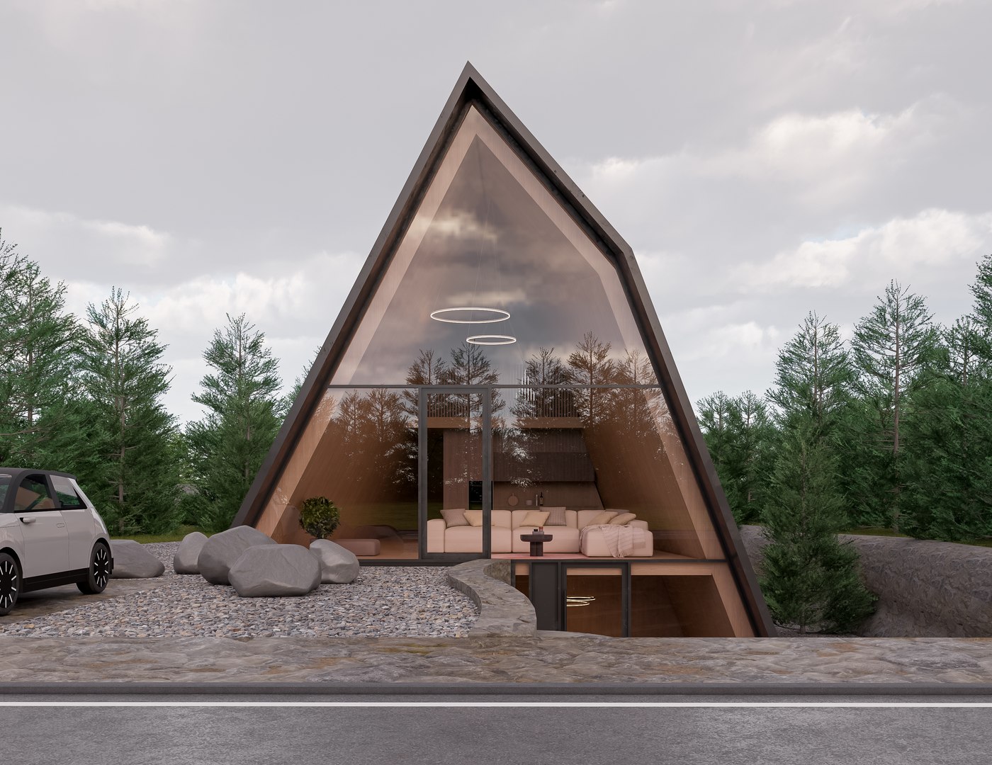 Family House 29 - Created With Fully Parametric Revit Families 3D Model ...