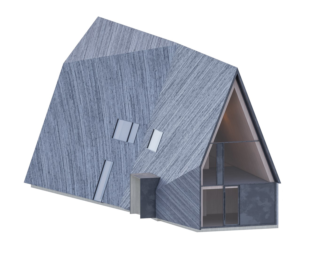 Family House 29 - Created With Fully Parametric Revit Families 3D Model ...