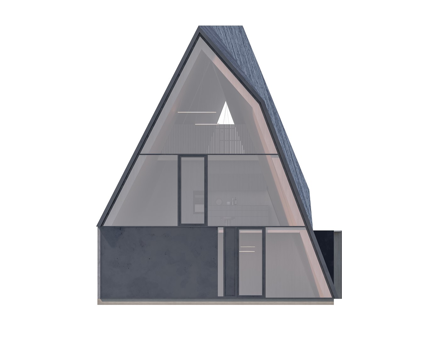 Family House 29 - Created With Fully Parametric Revit Families 3D Model ...