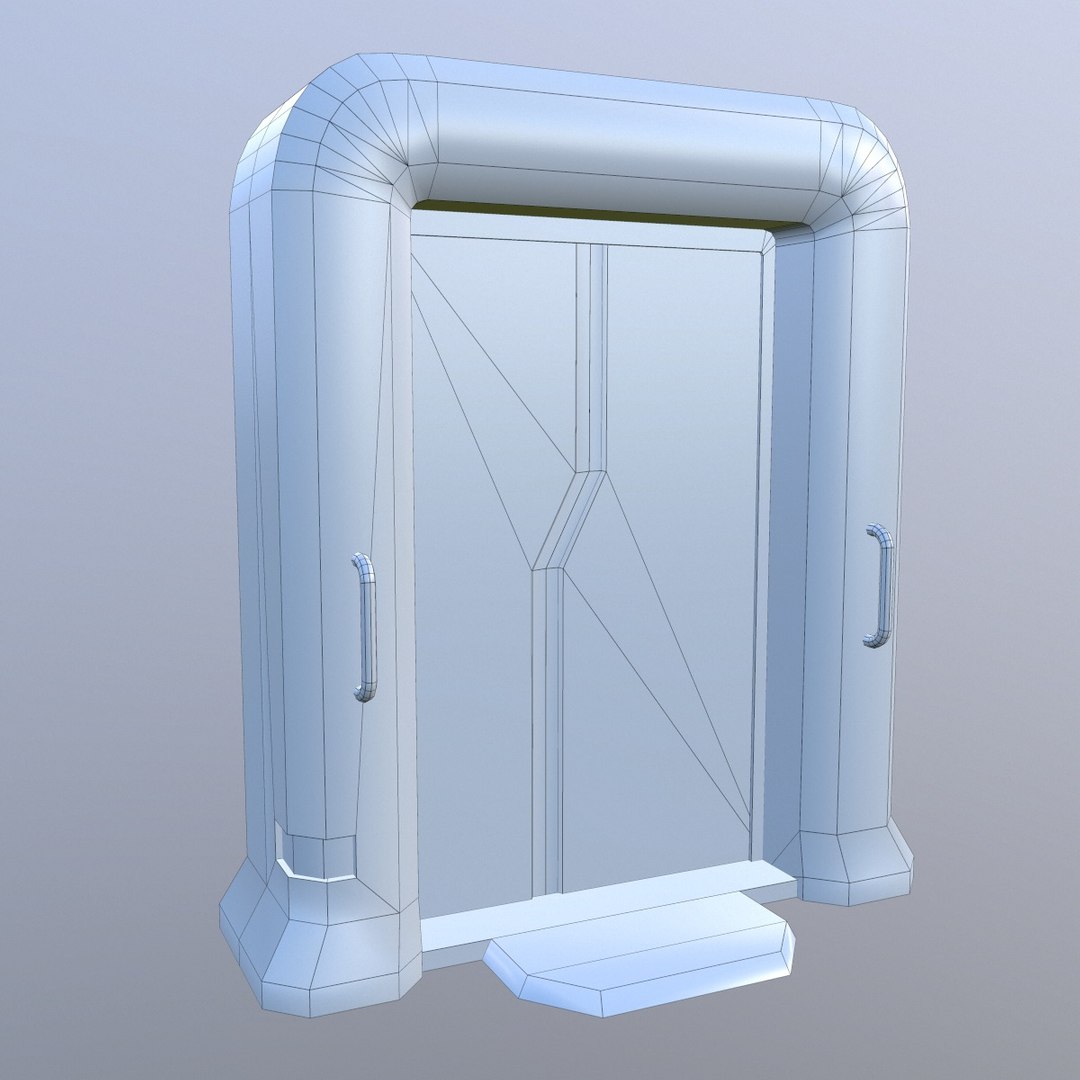 Low-poly Sci-fy Gates 3D - TurboSquid 1242936