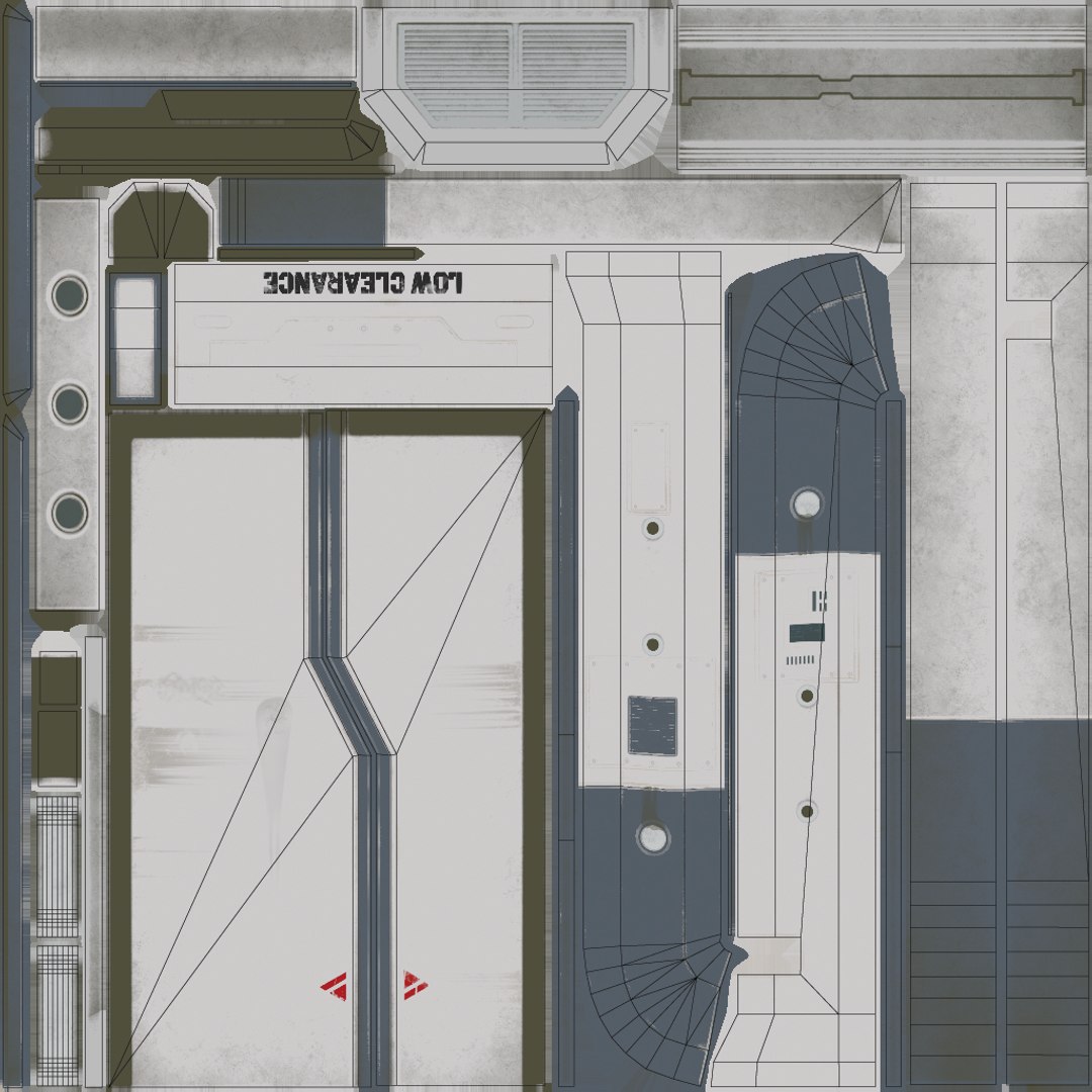 Low-poly Sci-fy Gates 3D - TurboSquid 1242936