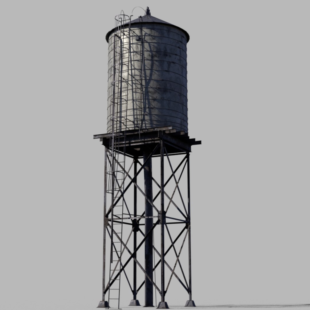 3D Water Tower - TurboSquid 1418356