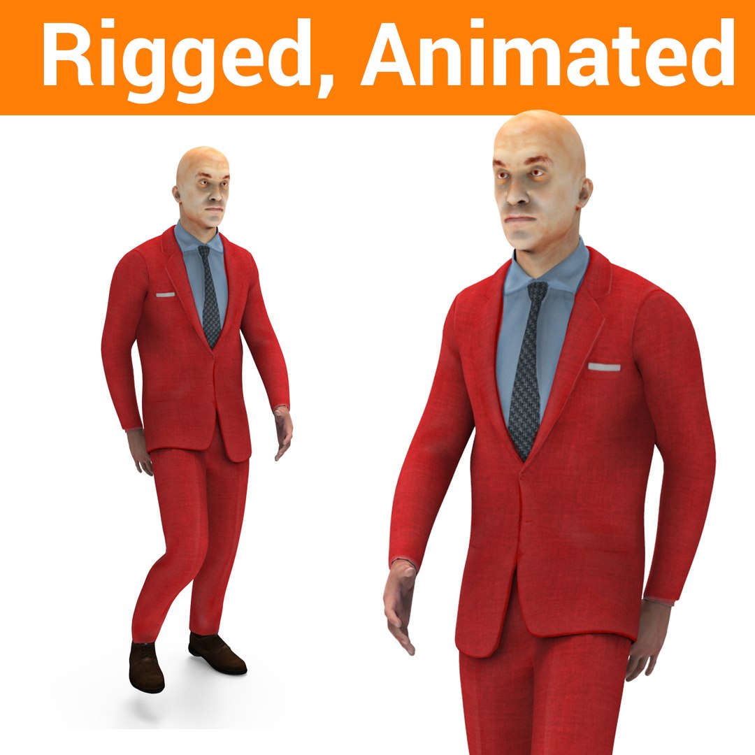 3D Model Man Rigged Character Animation - TurboSquid 1207637