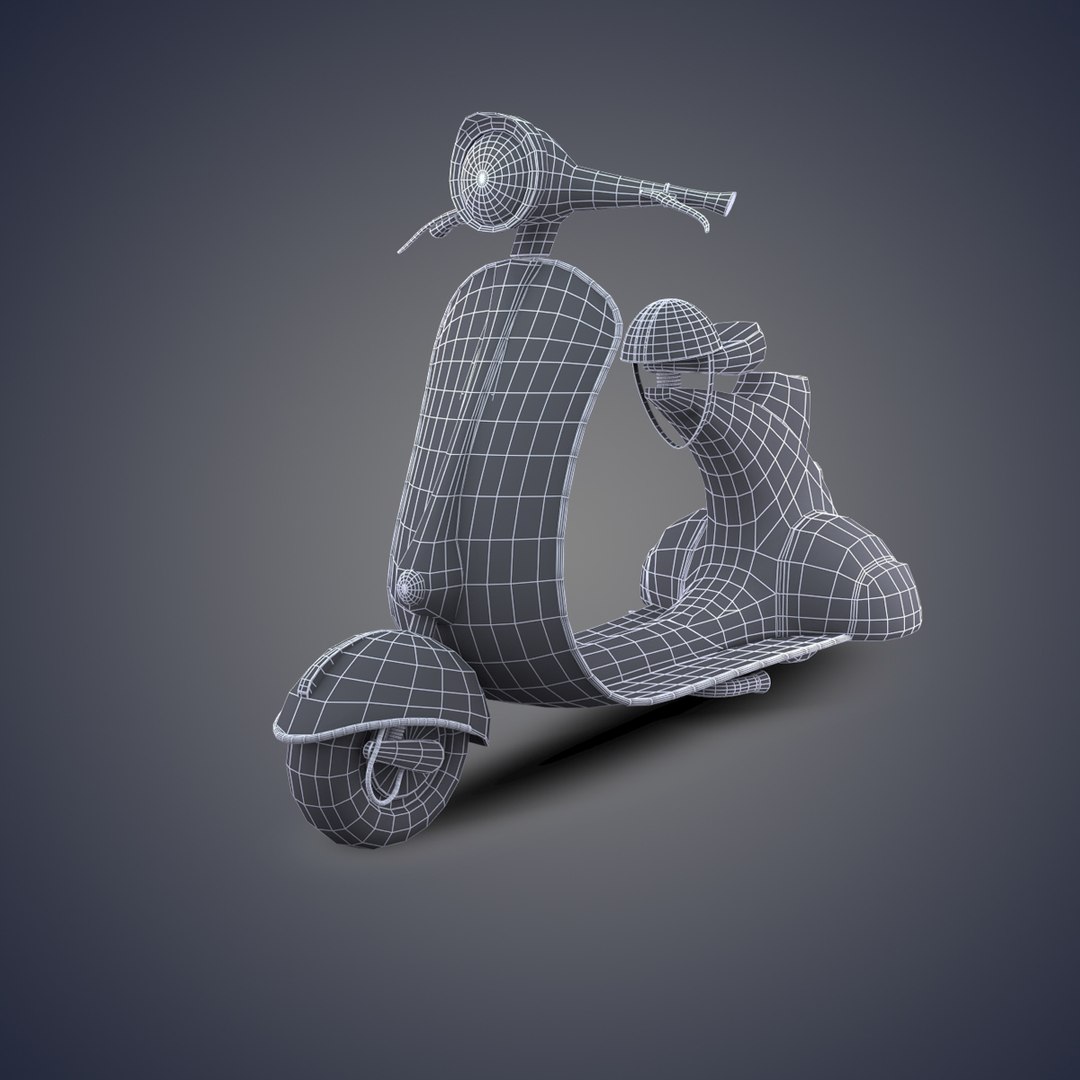 3ds Max Cartoon Vintage Scooter