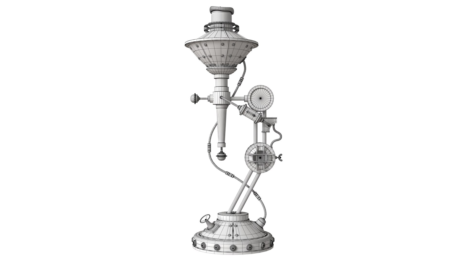 Candlestick Steampunk Candle 3D Model - TurboSquid 1705072