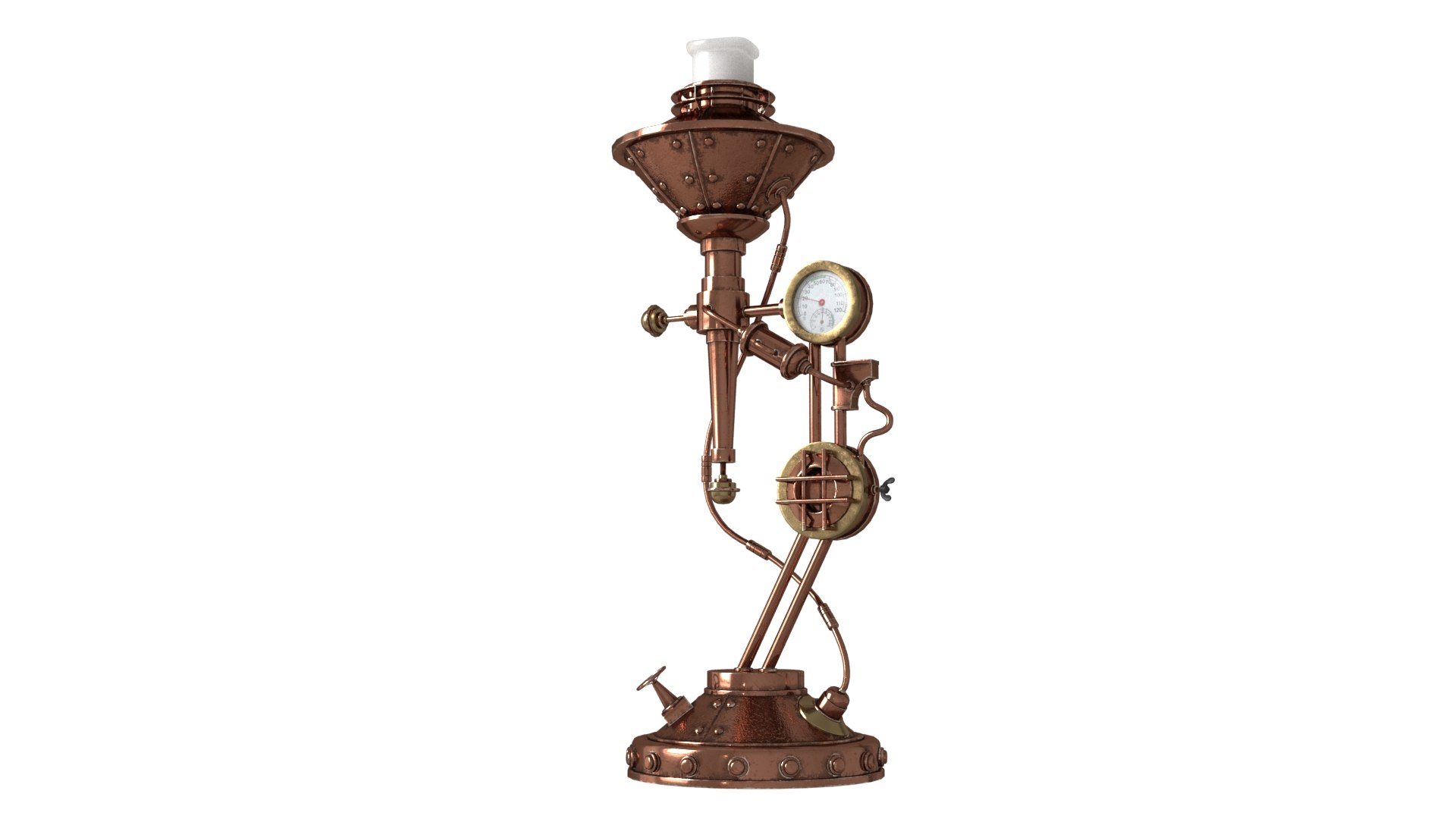 Candlestick Steampunk Candle 3D Model - TurboSquid 1705072