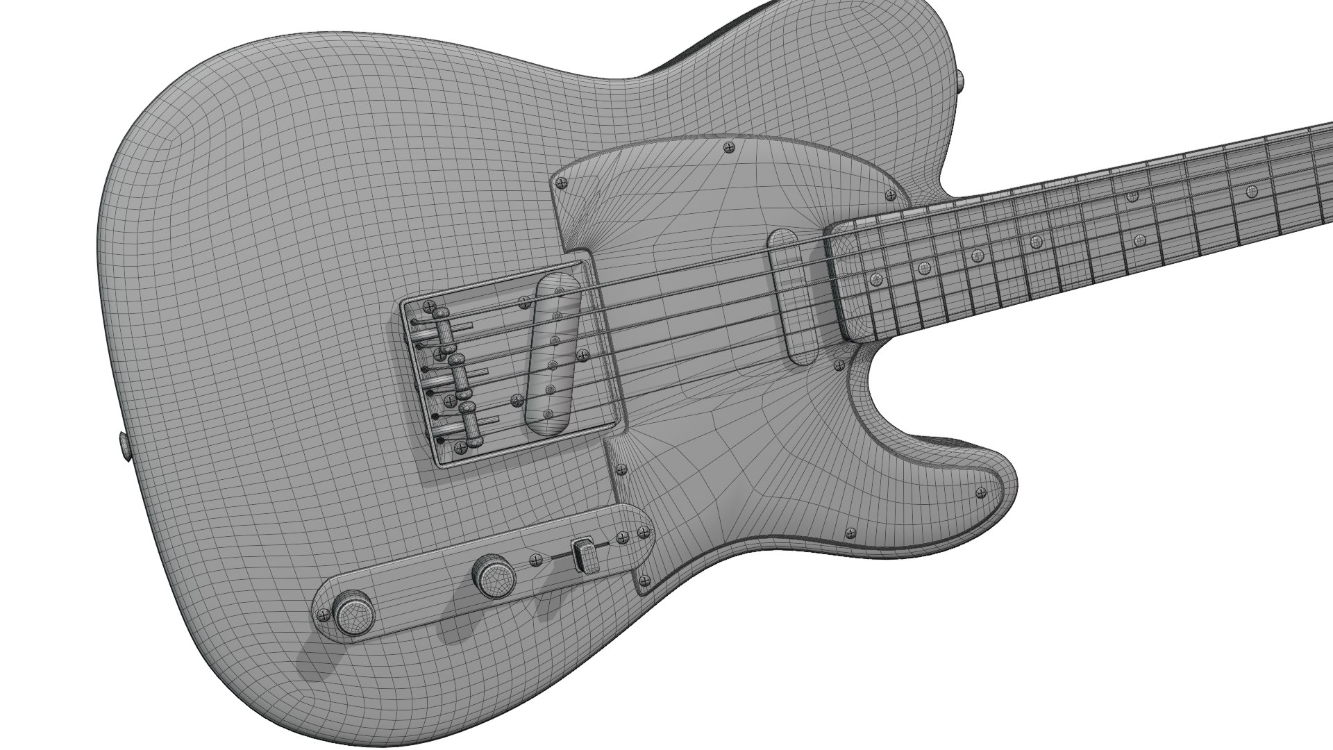 3D Model Guitar Telecaster OBJ FBX - TurboSquid 2218303