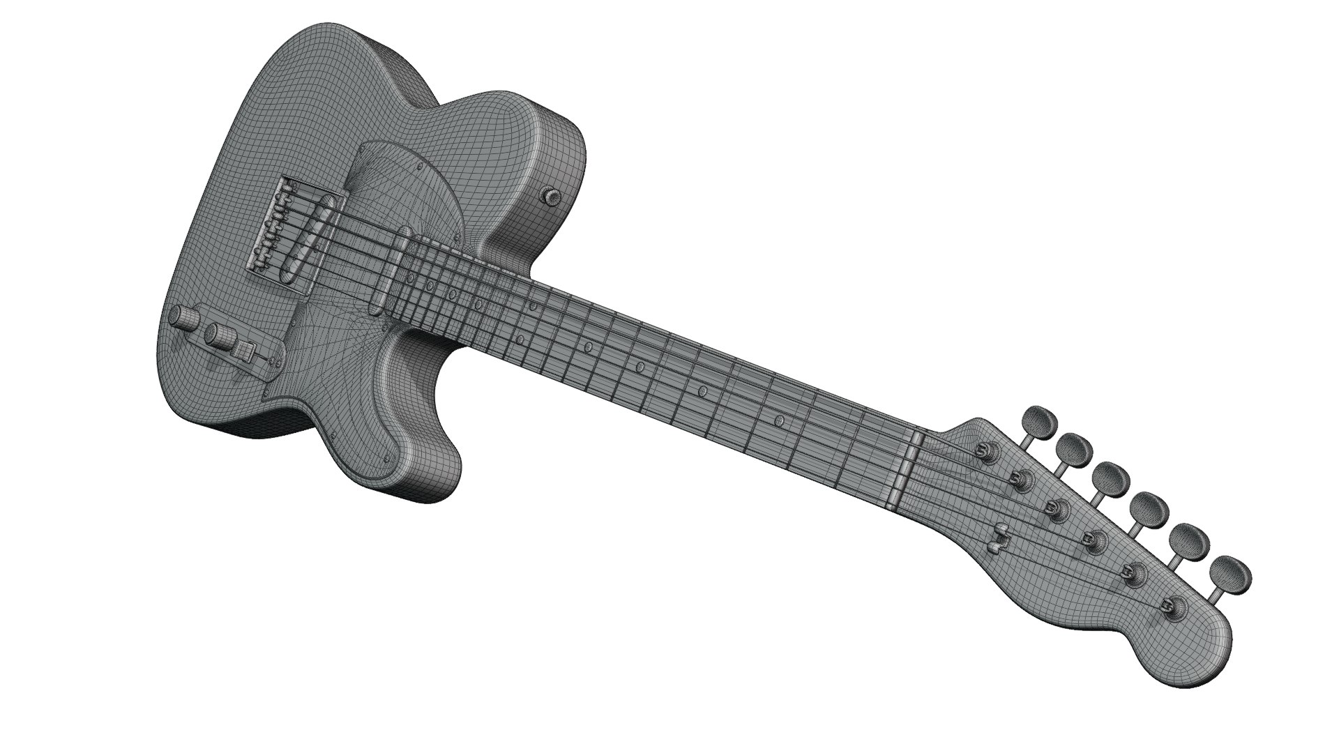 3D Model Guitar Telecaster OBJ FBX - TurboSquid 2218303