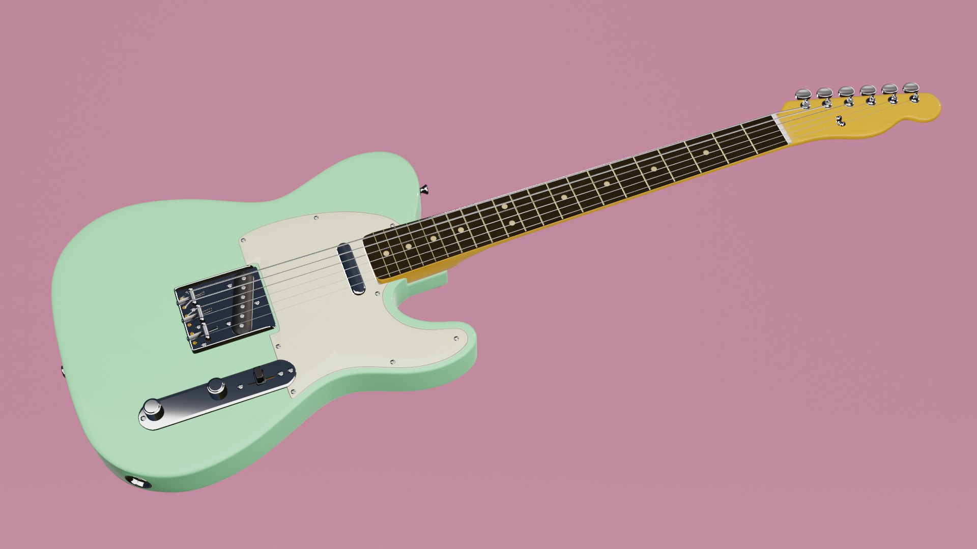 3D Model Guitar Telecaster OBJ FBX - TurboSquid 2218303