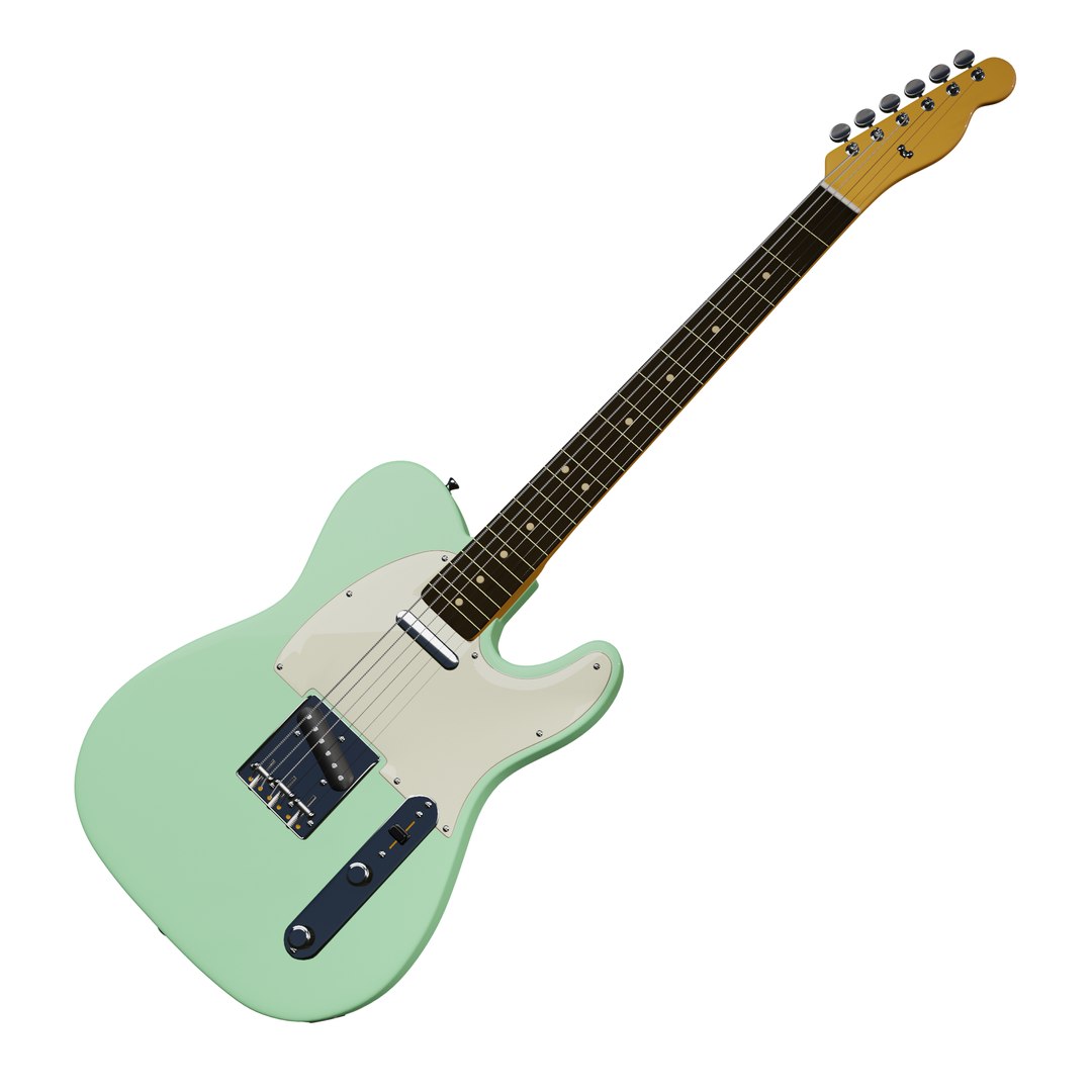 3D Model Guitar Telecaster OBJ FBX - TurboSquid 2218303