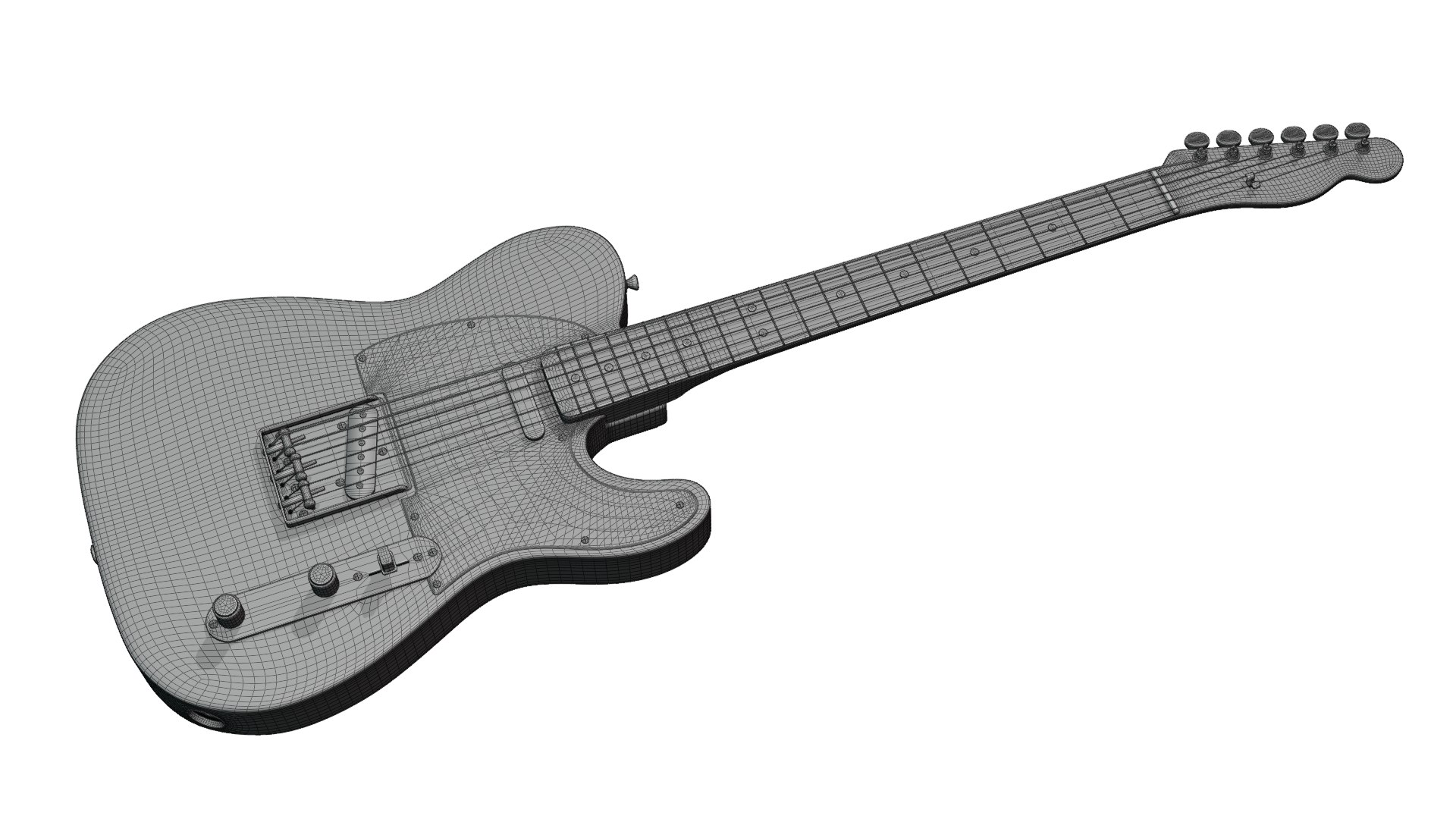 3D Model Guitar Telecaster OBJ FBX - TurboSquid 2218303