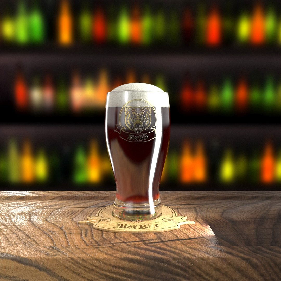 beer pint 3d max