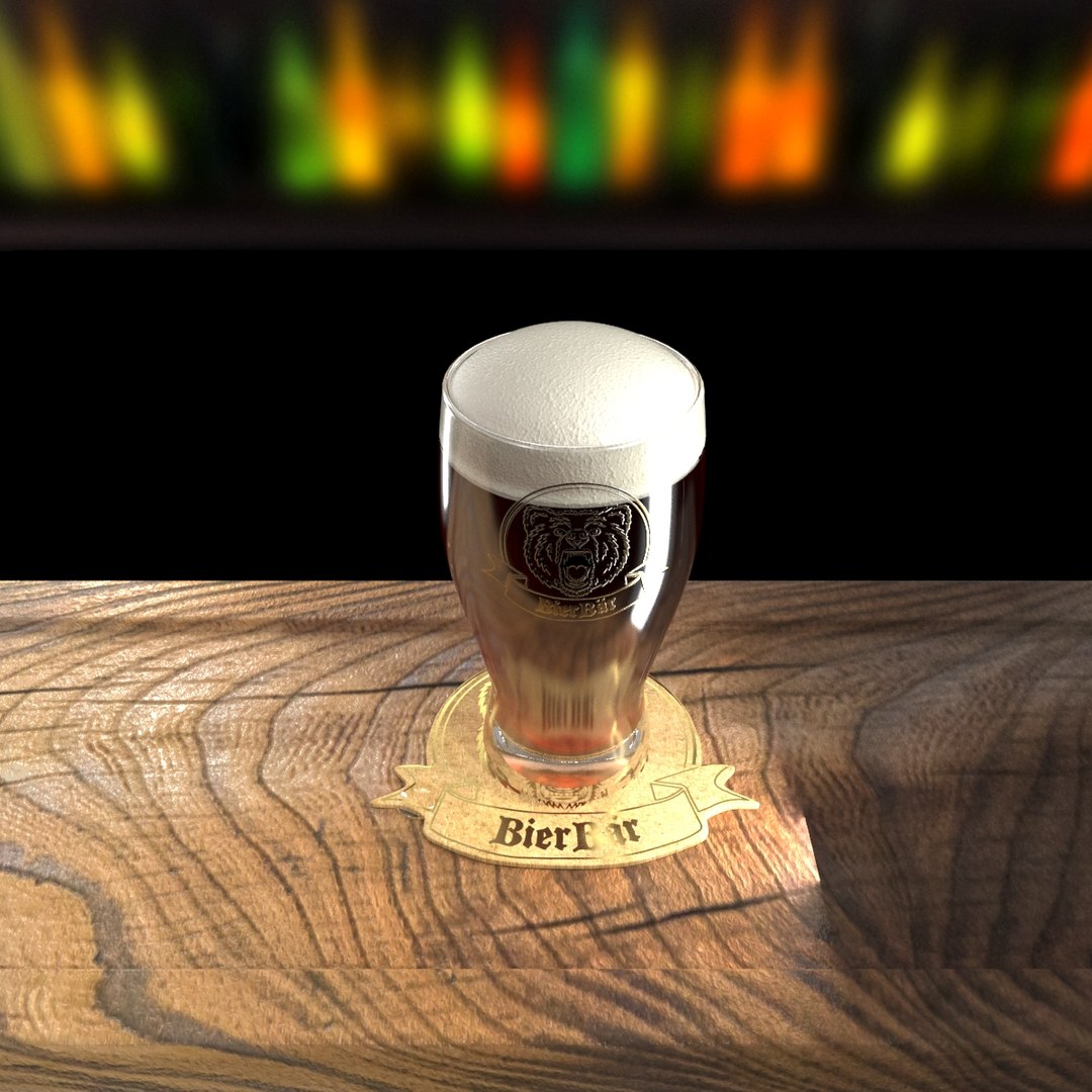 beer pint 3d max