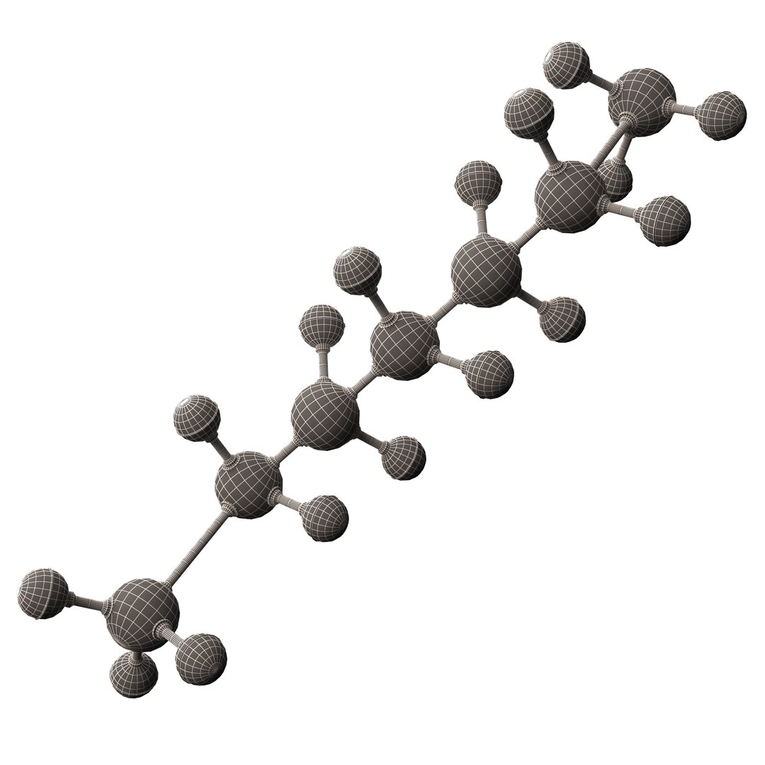 3D Octane Molecule Model - TurboSquid 1860243