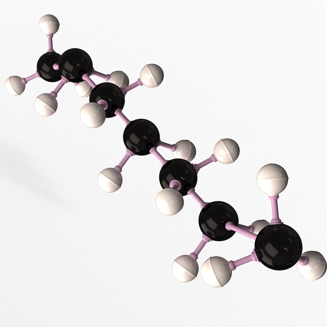 3D Octane Molecule Model - TurboSquid 1860243