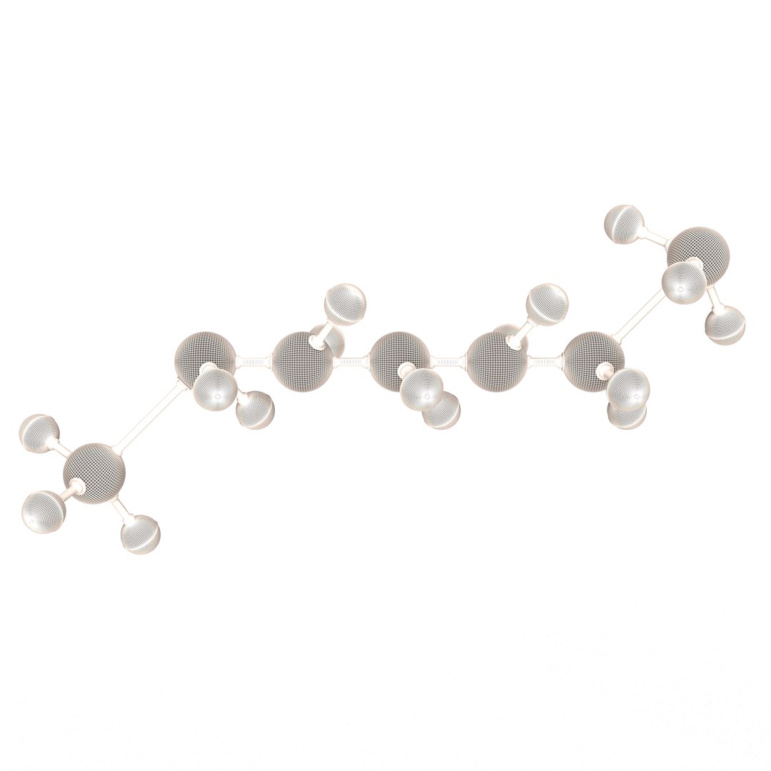 3D Octane Molecule Model - TurboSquid 1860243