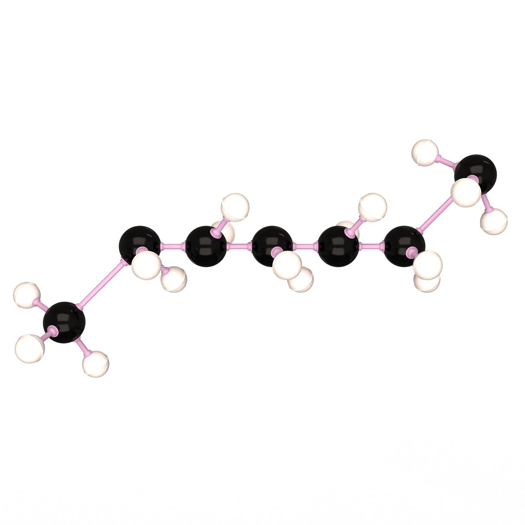 3D Octane Molecule Model - TurboSquid 1860243