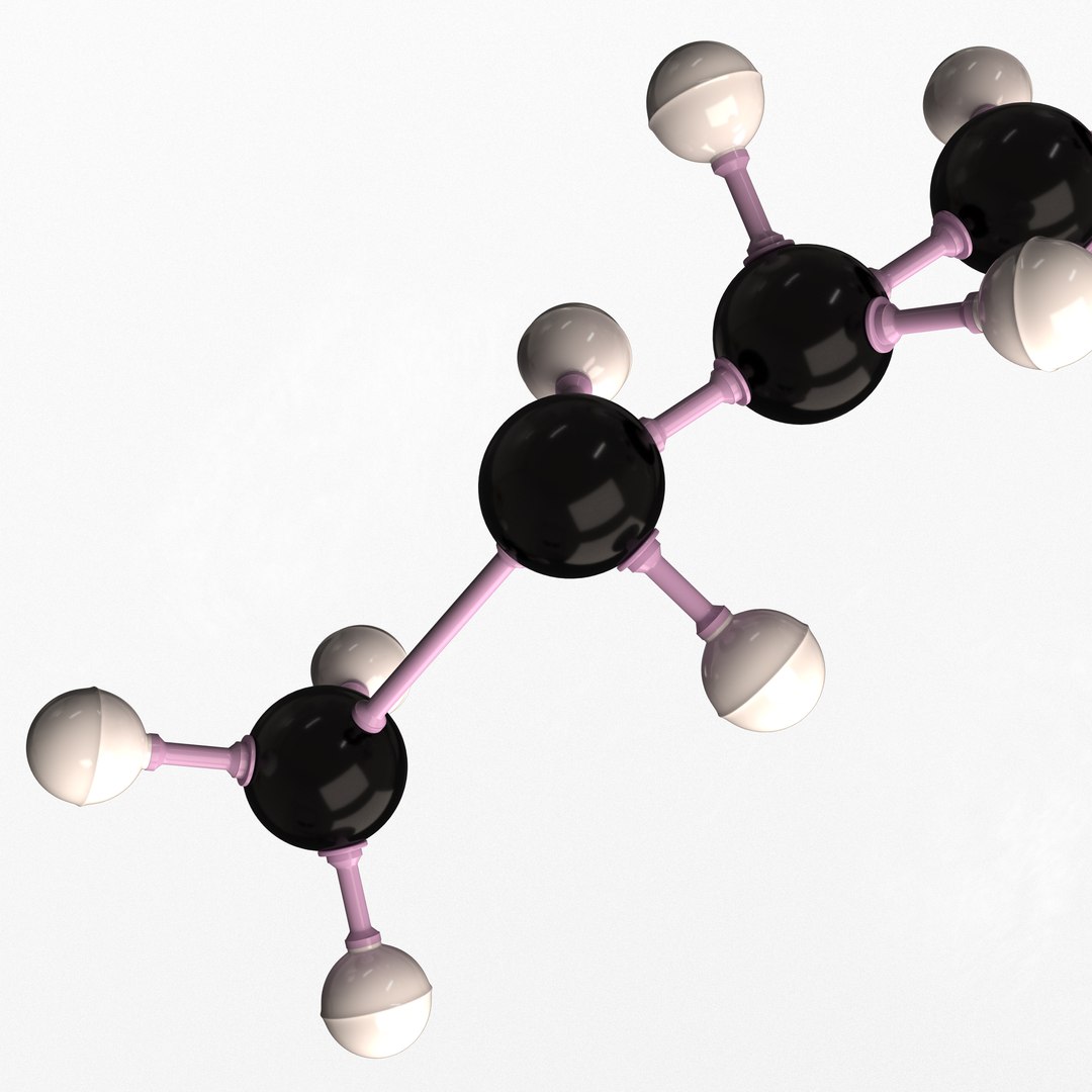 3D Octane Molecule Model - TurboSquid 1860243
