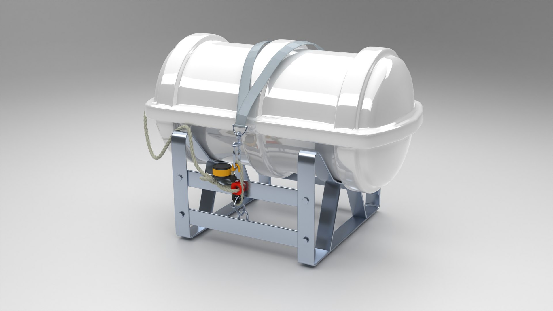 Liferaft With Stand Model - TurboSquid 2118182