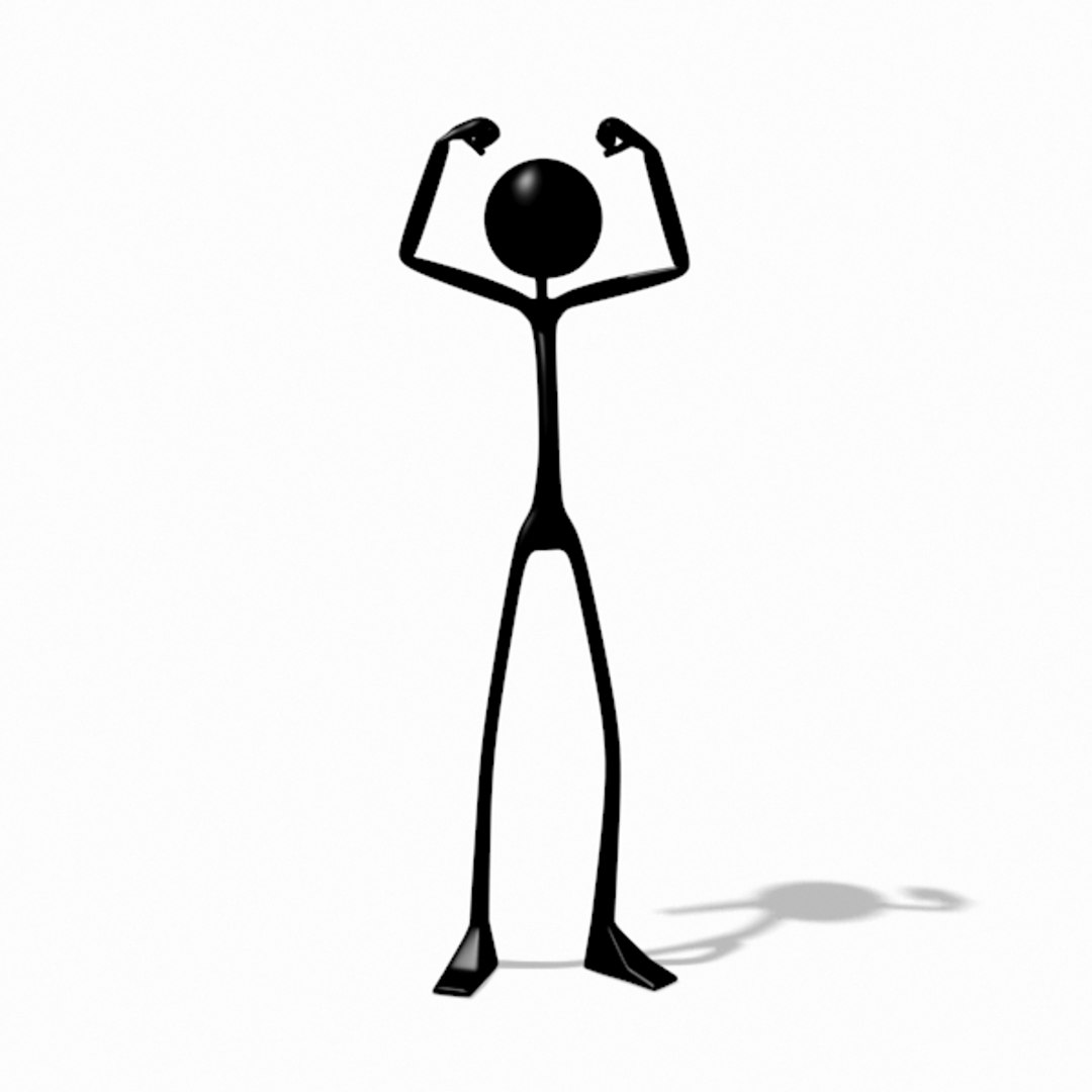 stickman character 3d model