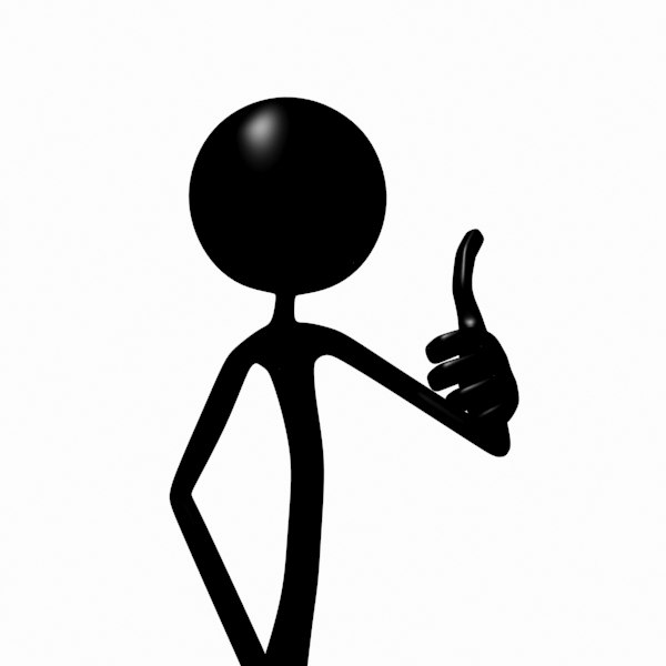 stickman character 3d model