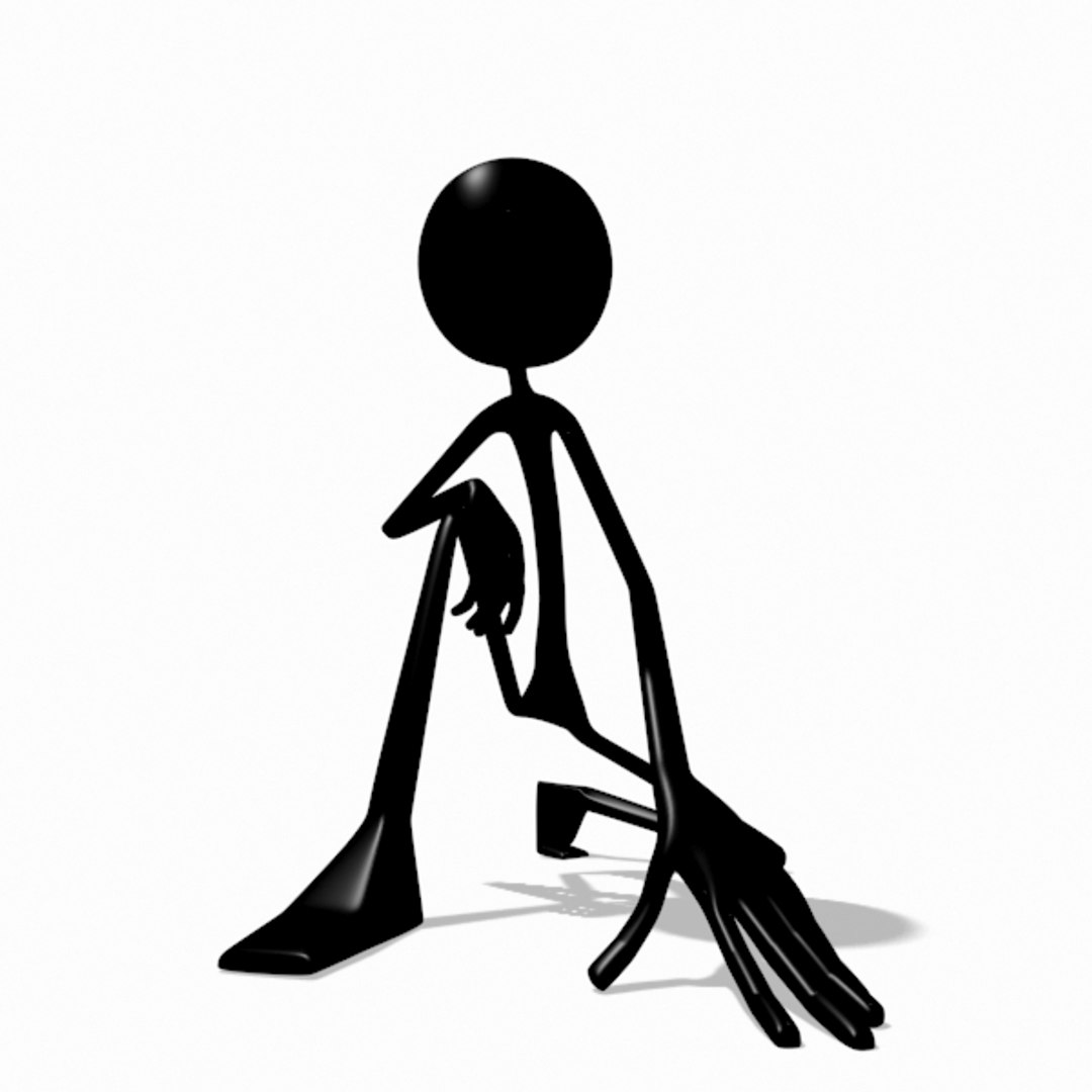 stickman character 3d model