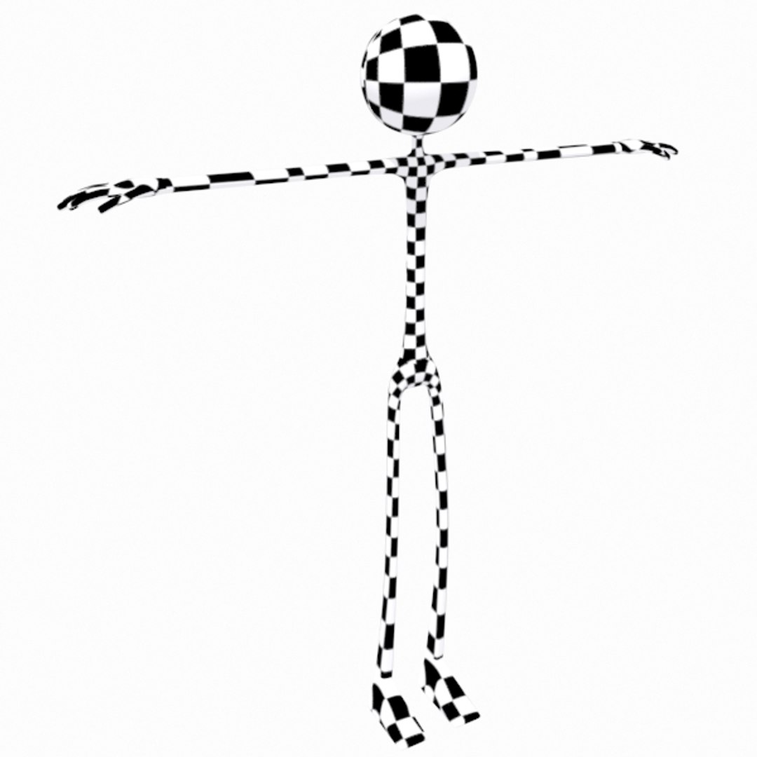 stickman character 3d model