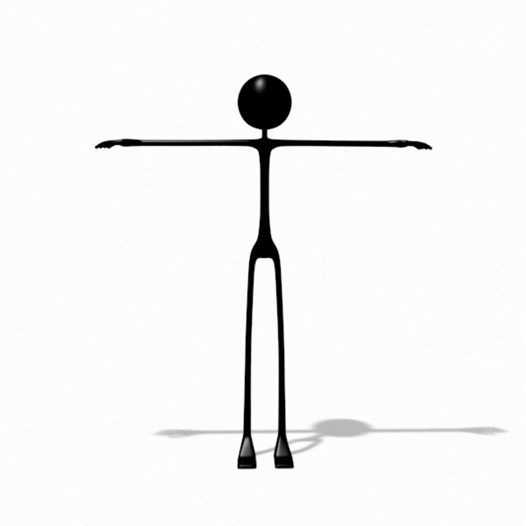 stickman character 3d model