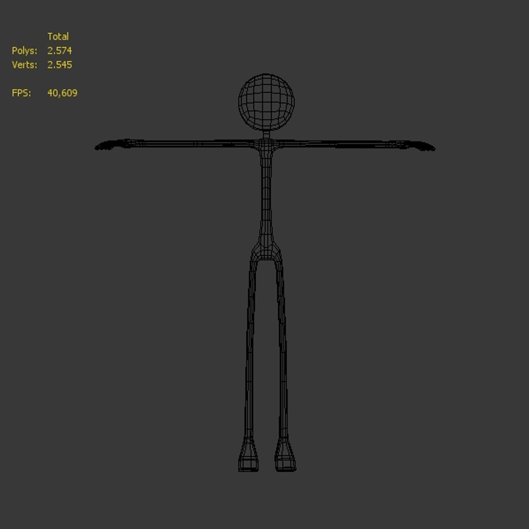 stickman character 3d model