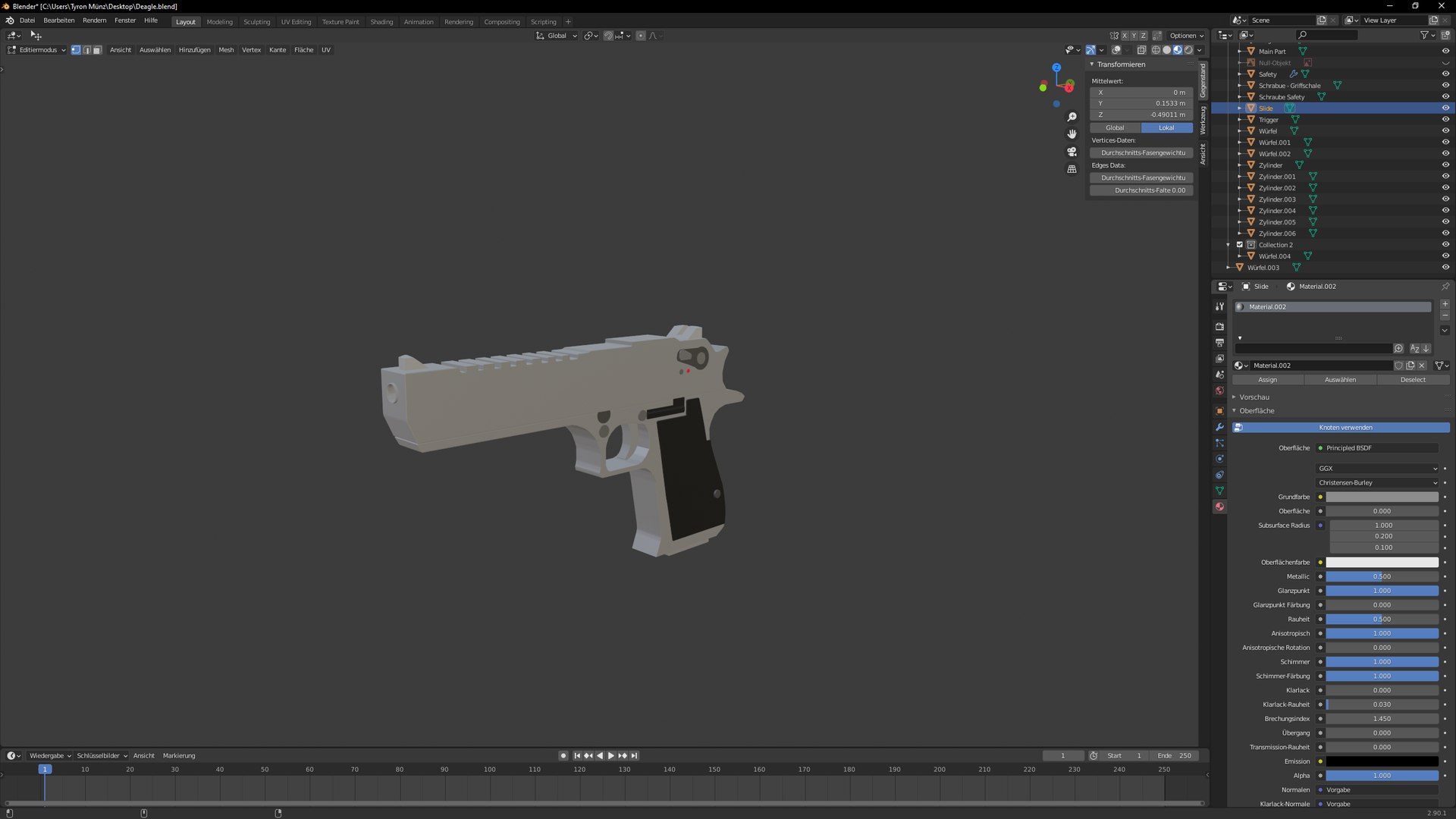 Desert Eagle Deagle 3D Model - TurboSquid 1697381