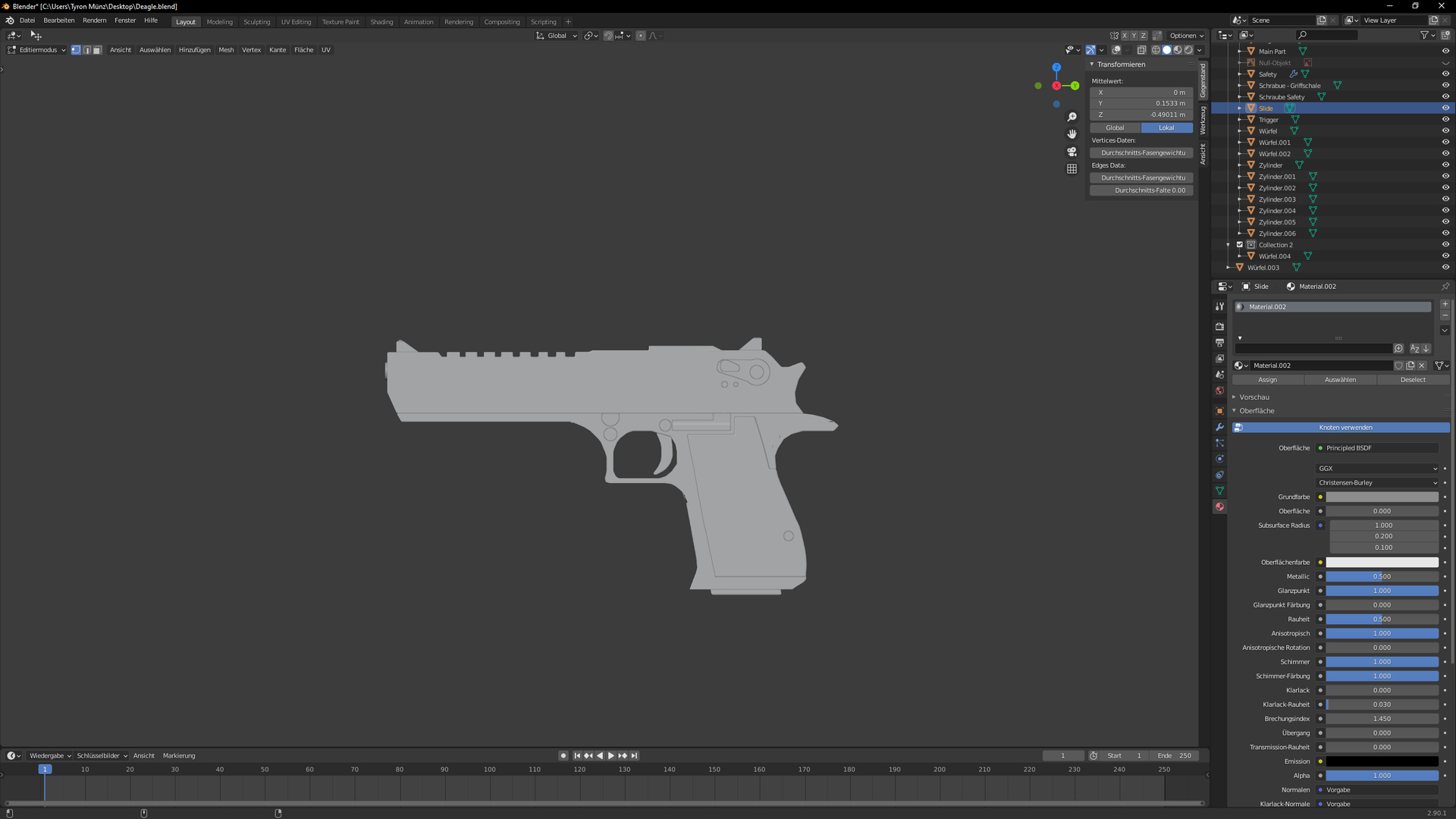 Desert eagle deagle 3D model - TurboSquid 1697381
