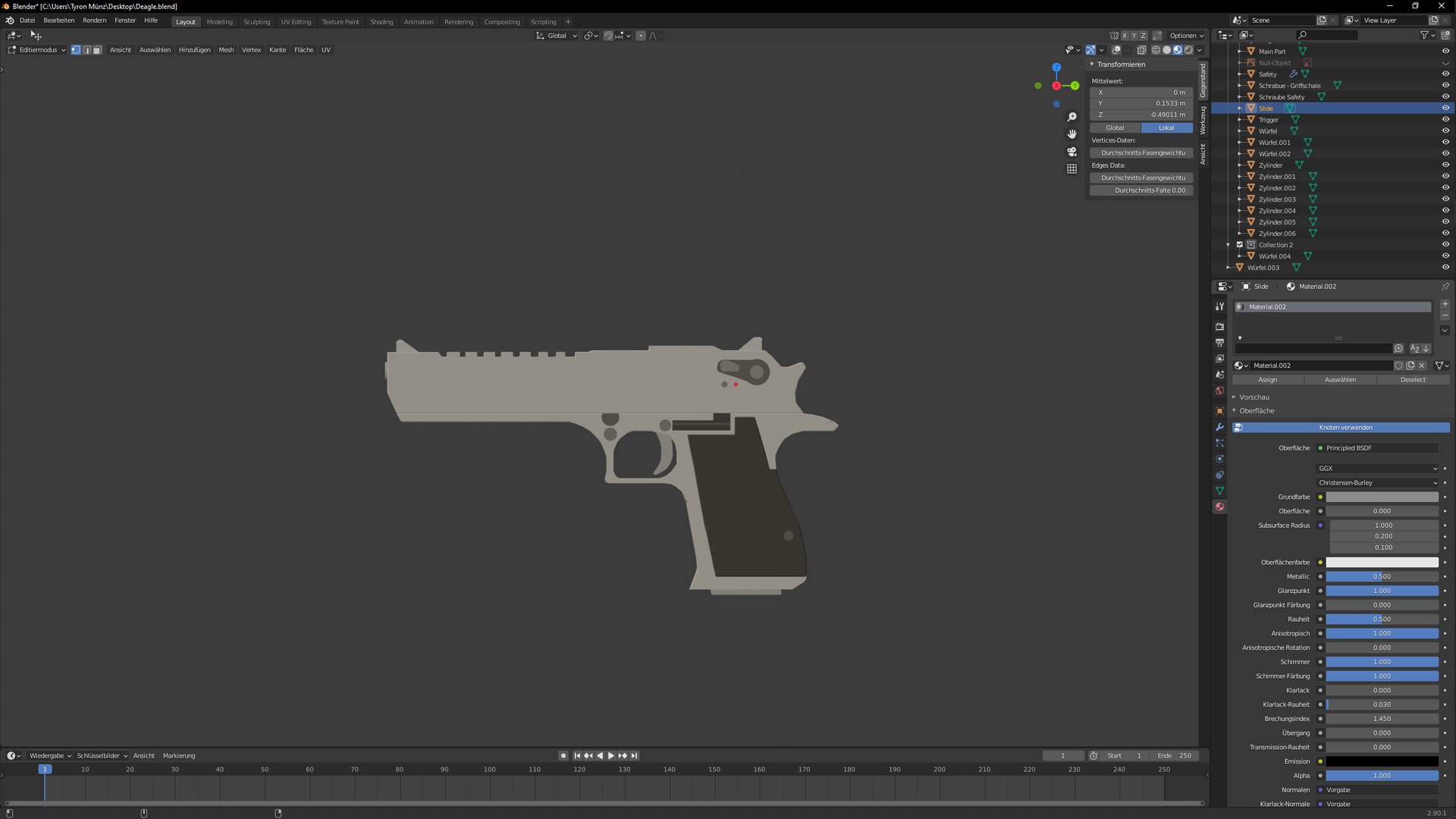 Desert Eagle Deagle 3D Model - TurboSquid 1697381