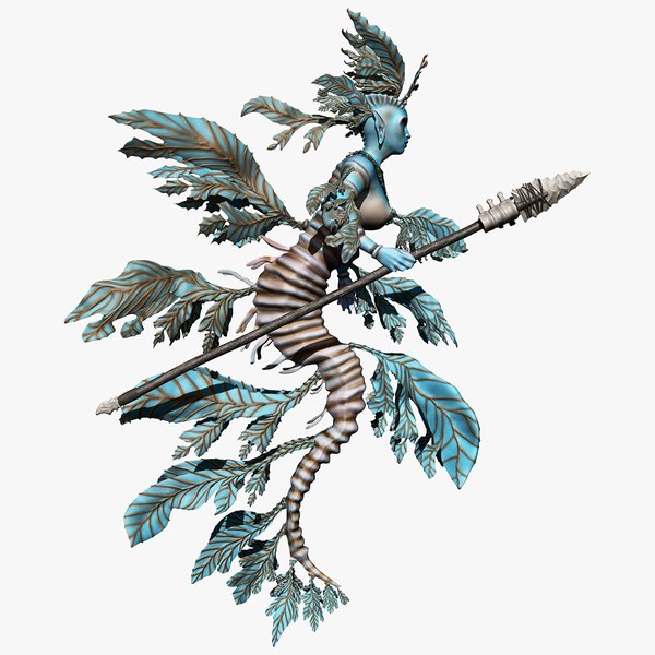 3D Leafy Sea Dragon Mermaid Warrior 3D model - TurboSquid 1991584