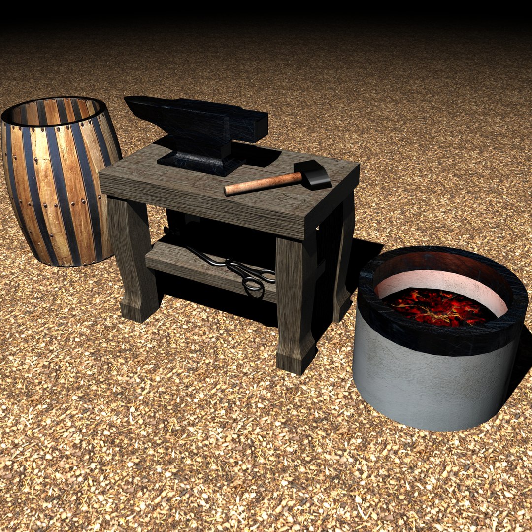 3d Model Blacksmith Tools