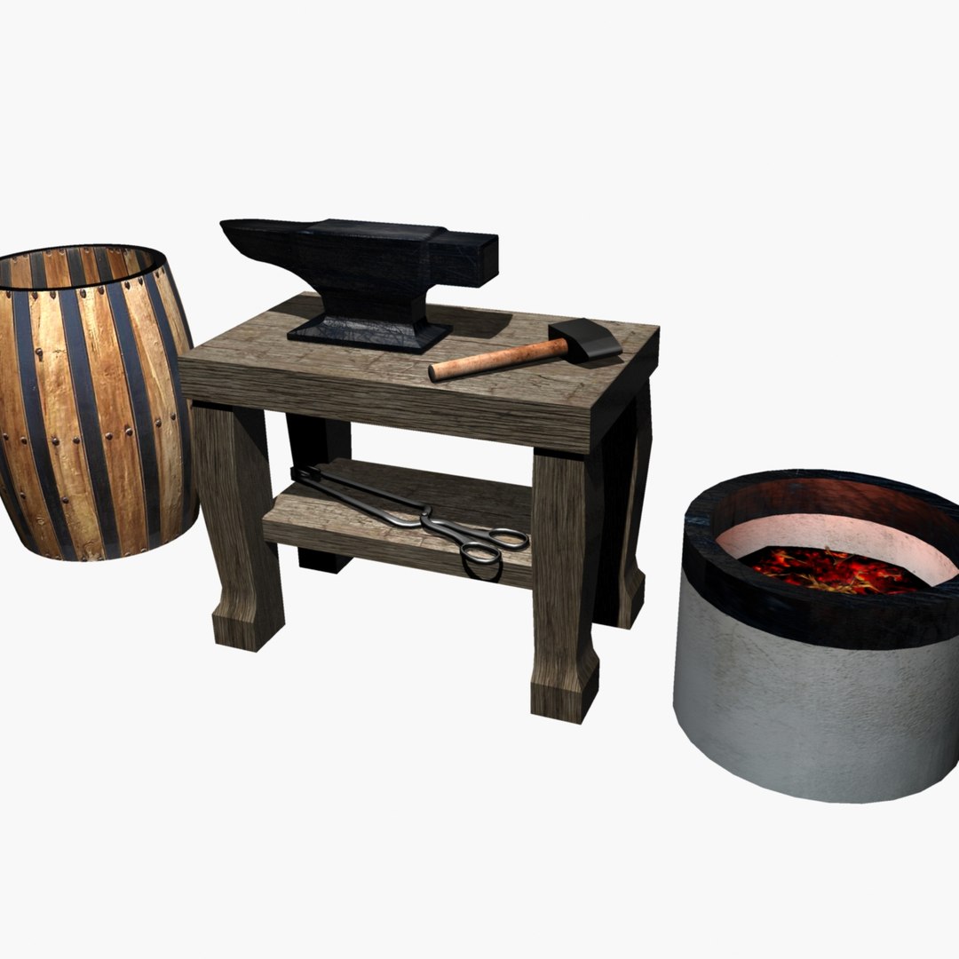 3d Model Blacksmith Tools